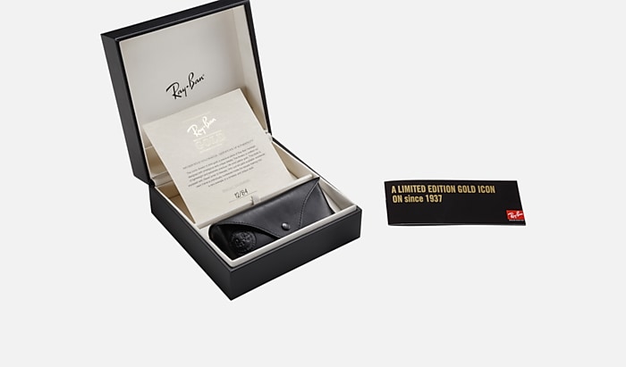 ray ban aviator solid gold