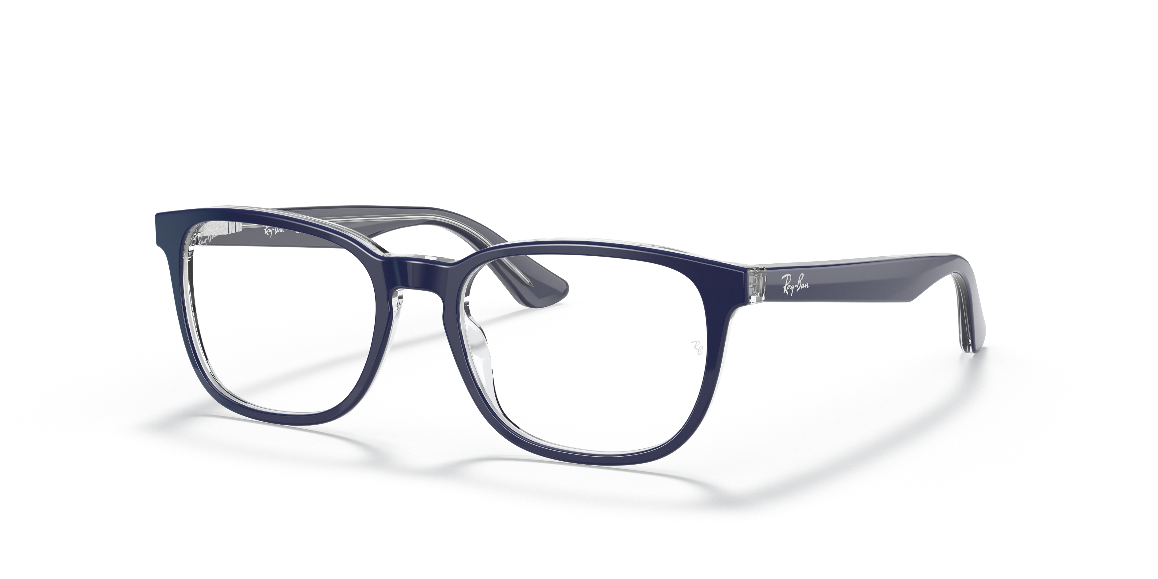 Rb1592 Optics Kids Eyeglasses with Polished Blue On Transparent Frame ...