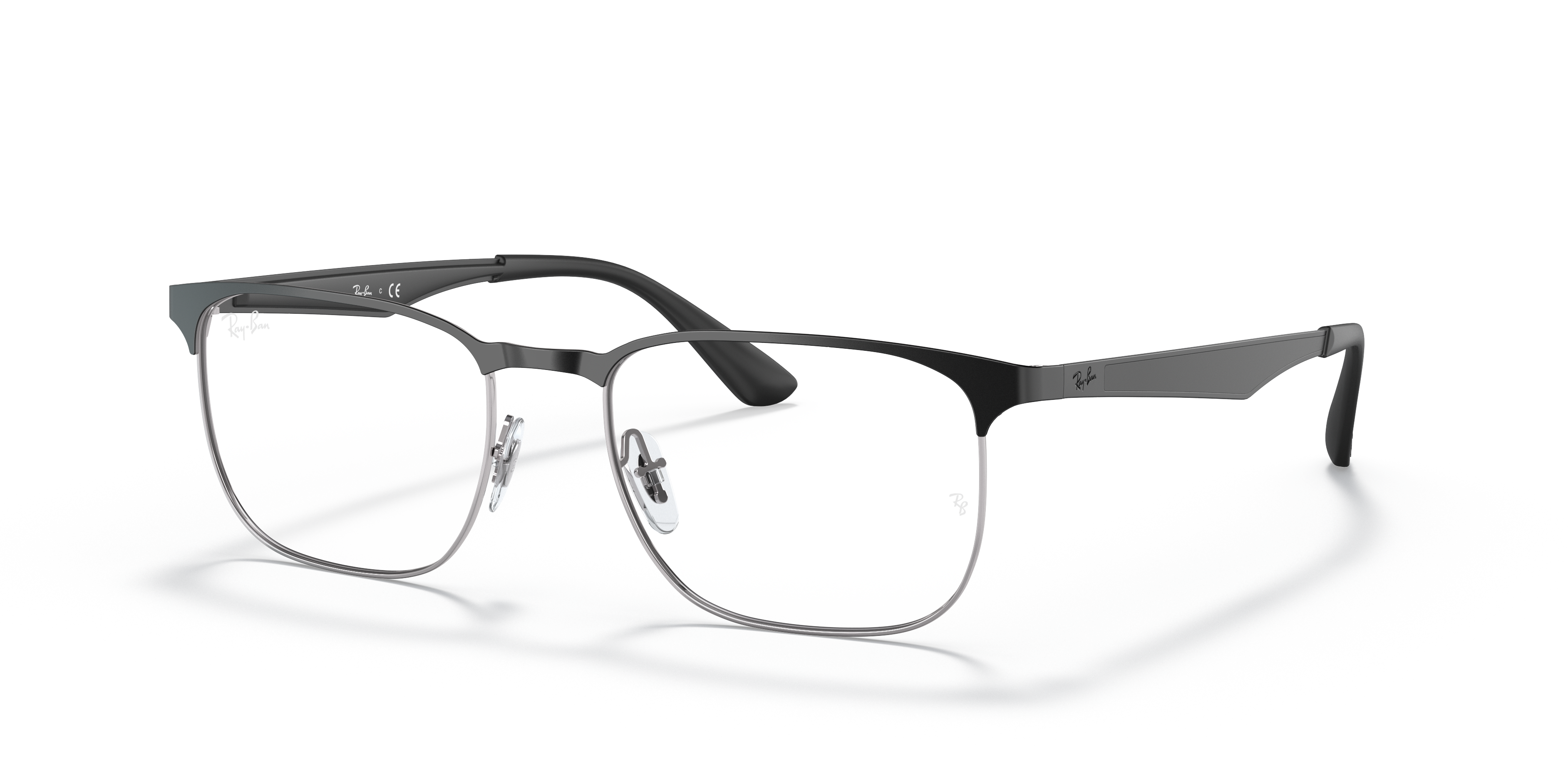 Rb6363 Optics Eyeglasses with Black On Silver Frame - RB6363 | Ray-Ban® IE