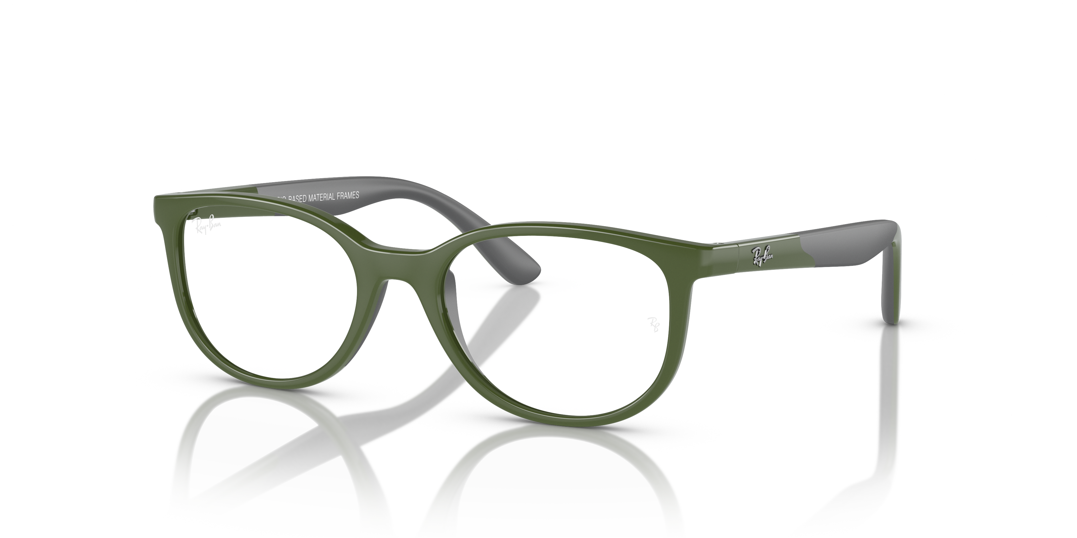 Rb1622 Optics Kids Bio-based Eyeglasses with Green On Grey Frame ...