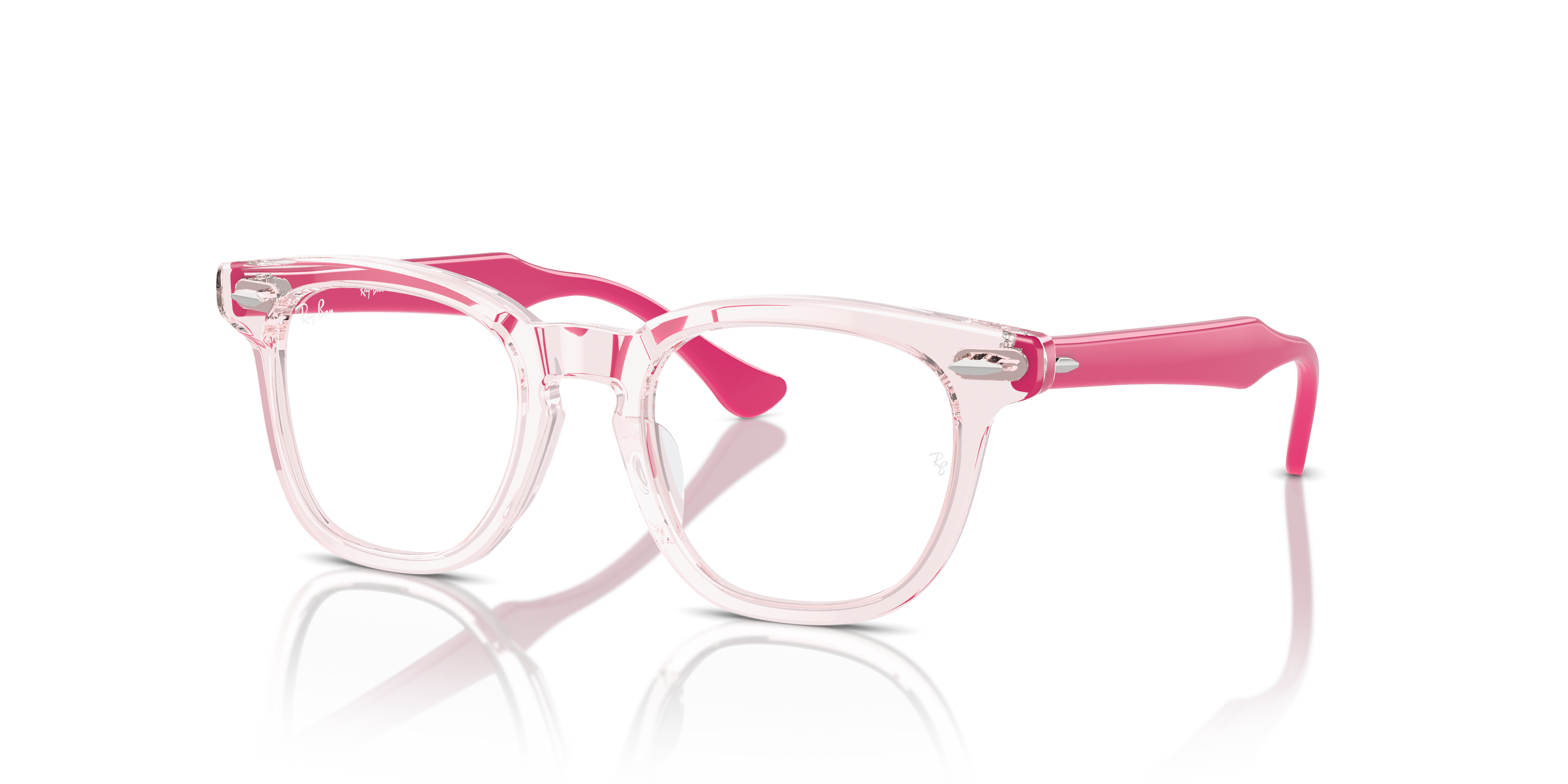 Rb9098v Optics Kids Eyeglasses with Polished Transparent Pink Frame (45 ...
