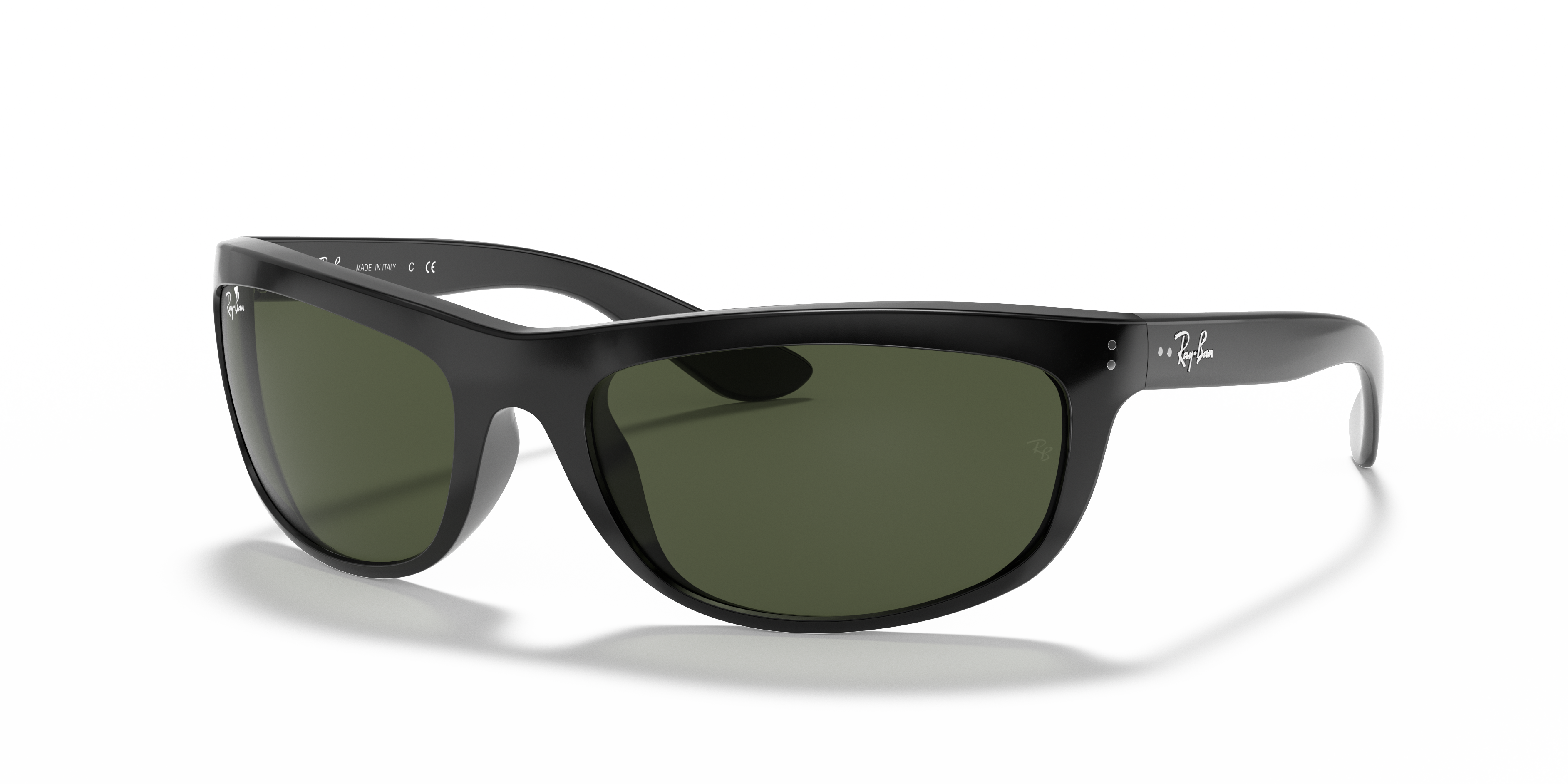 Balorama Sunglasses in Polished Black and G-15 Green (62-19) - RB4089 ...