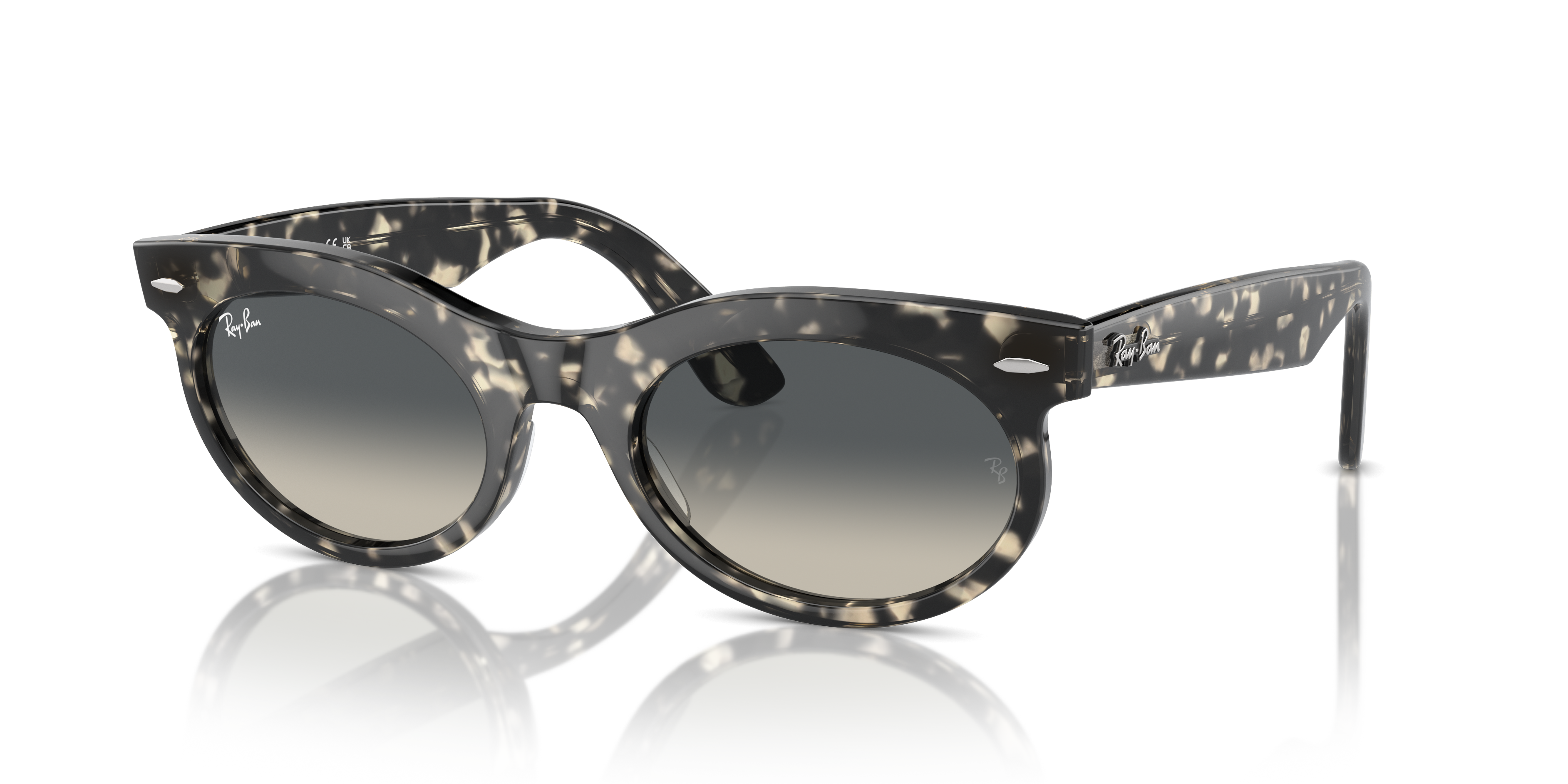 Wayfarer Oval Sunglasses in Grey Havana and Grey - RB2242F | Ray-Ban® US