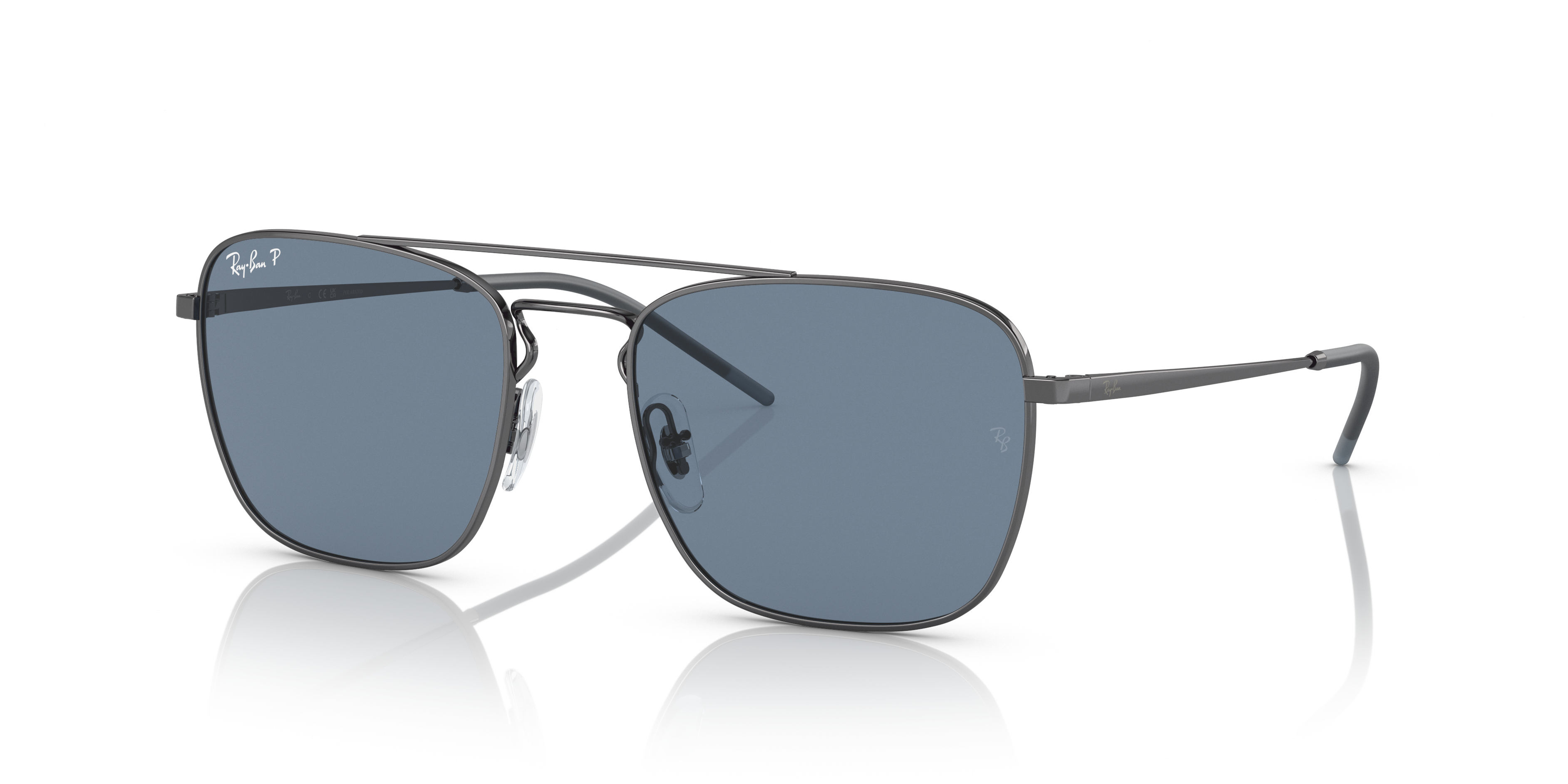 Rb3588 Sunglasses in Polished Gunmetal and Dark Blue Polarized - RB3588 ...