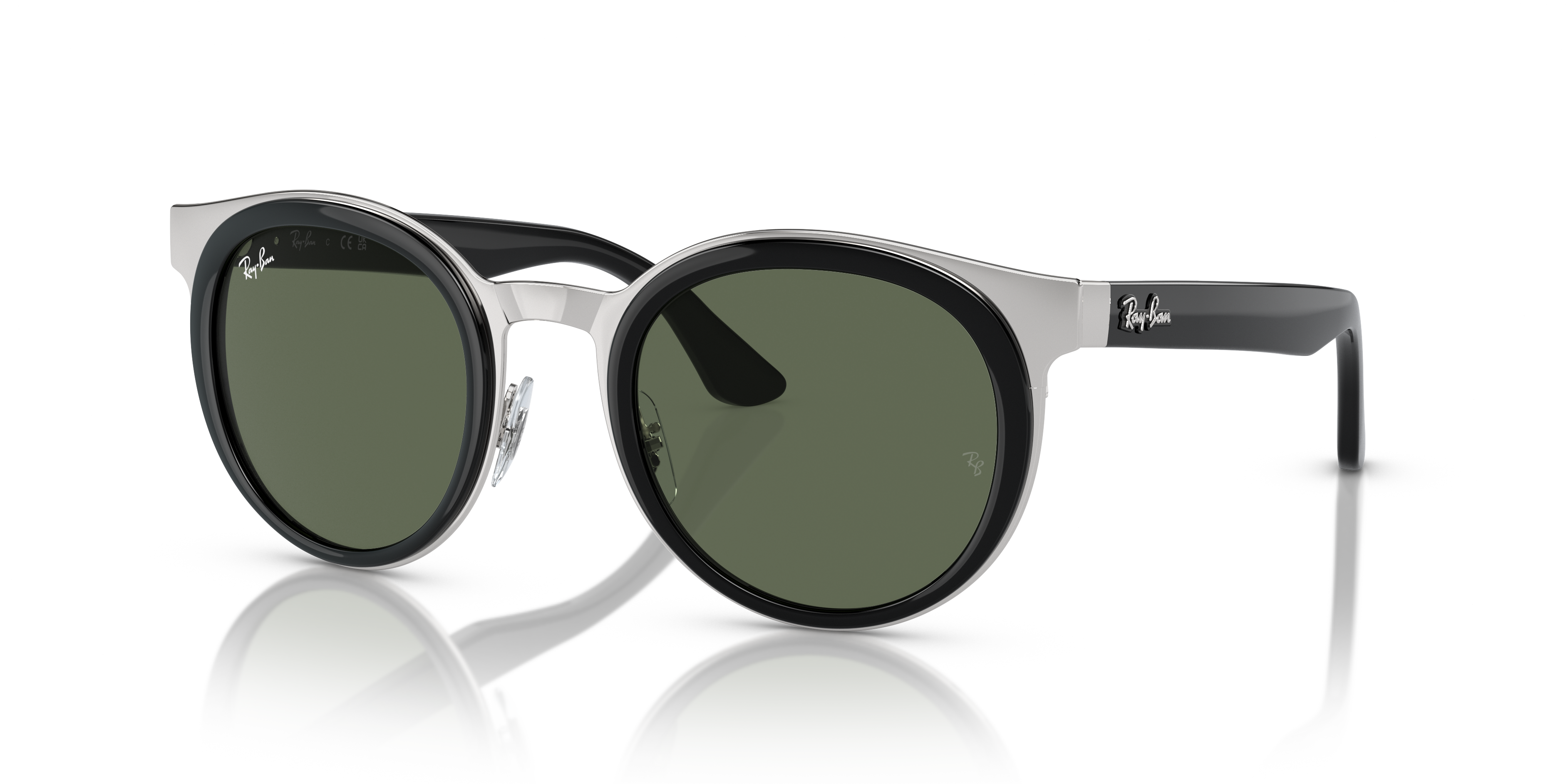 Bonnie Sunglasses in Black On Silver and Dark Green - RB3710 | Ray-Ban® US