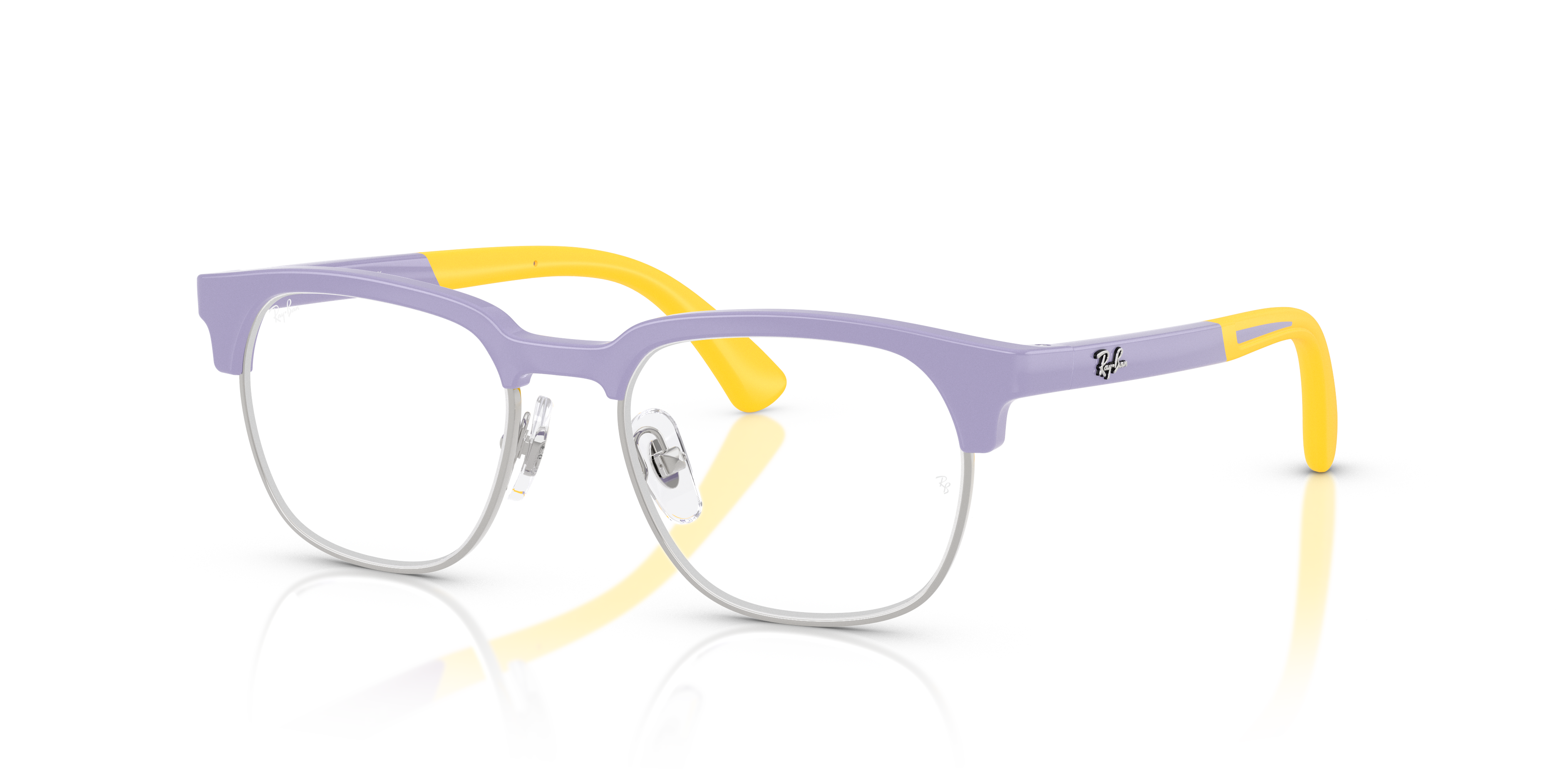 Rb1641 Optics Kids Bio-based Eyeglasses with Lilac On Silver Frame ...