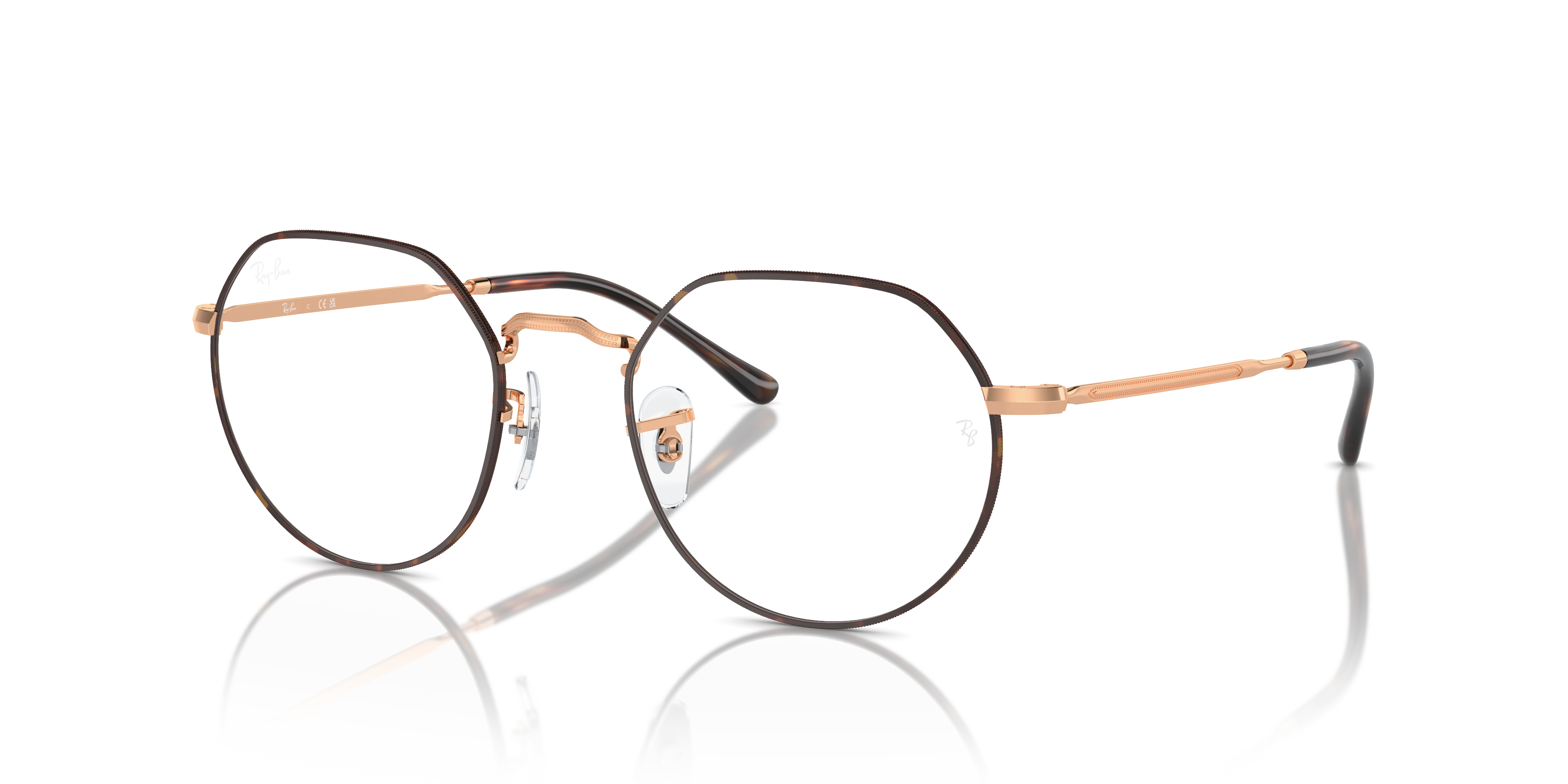 Jack Optics Eyeglasses with Havana On Rose Gold Frame - RB6465 | Ray ...