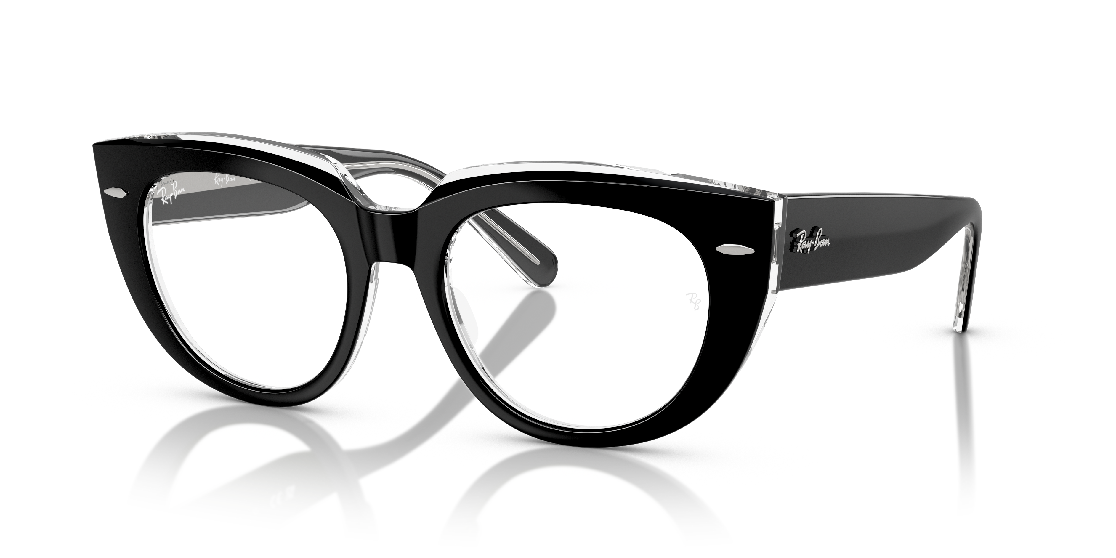 Doreen Optics 镜架 抛光 黑色搭透明 光学眼镜 (50-19) - RB5586 | Ray-Ban®