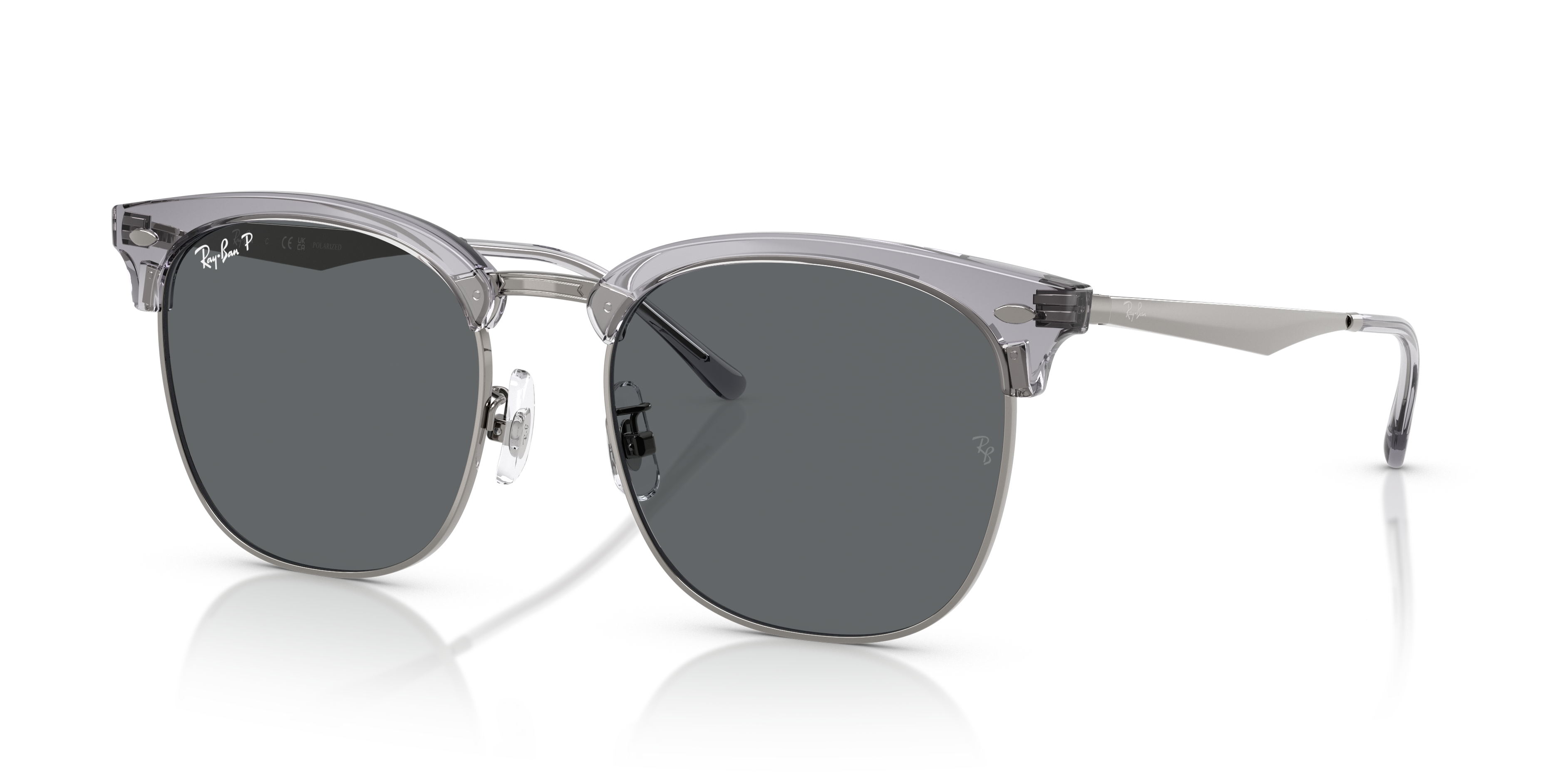 Rb4418d Sonnenbrillen in Grau transparent auf Gunmetal und Dunkelgrau ...