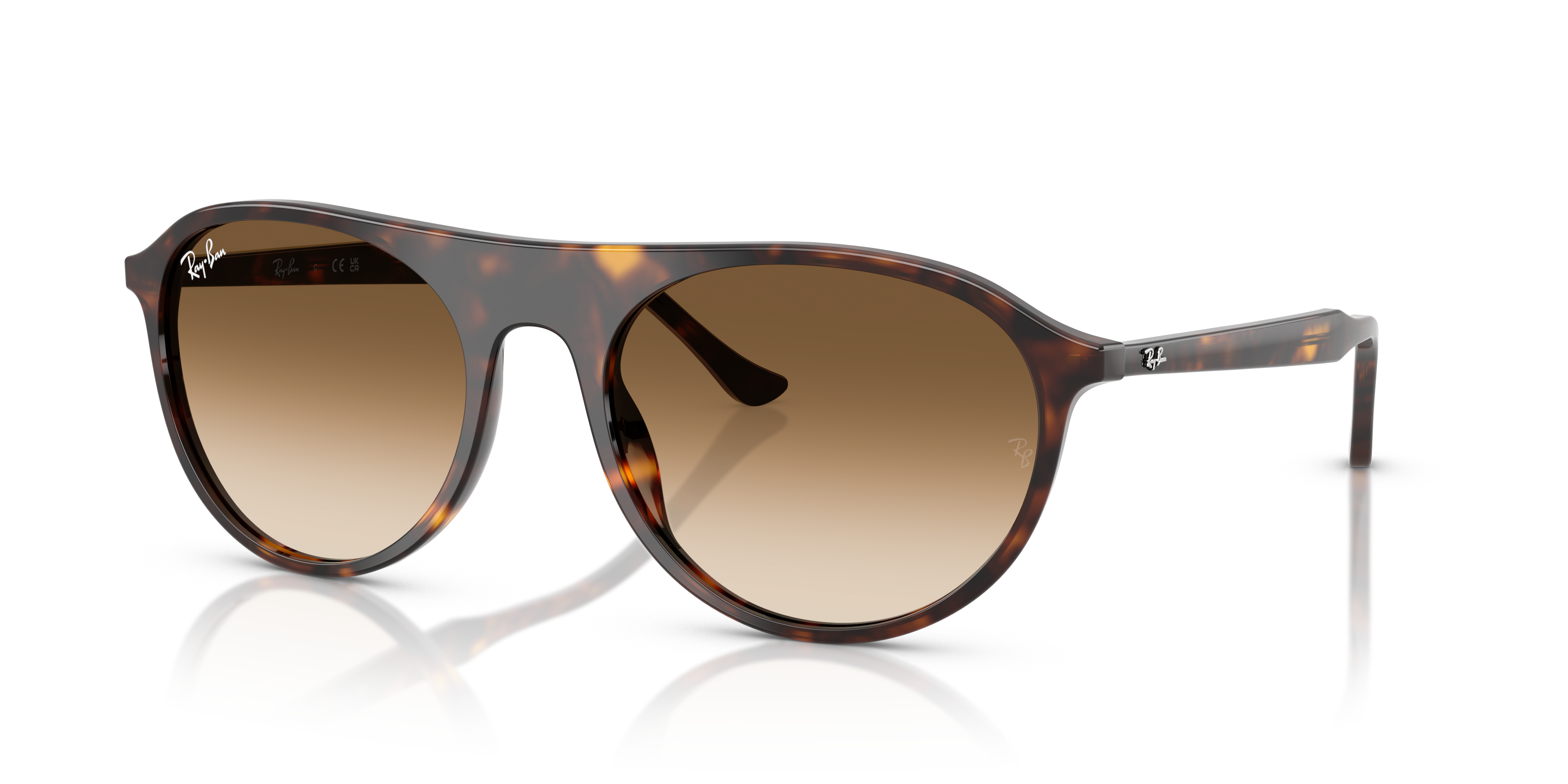 Rb2215 Sunglasses in Polished Havana and Clear Gradient Brown (59-20 ...