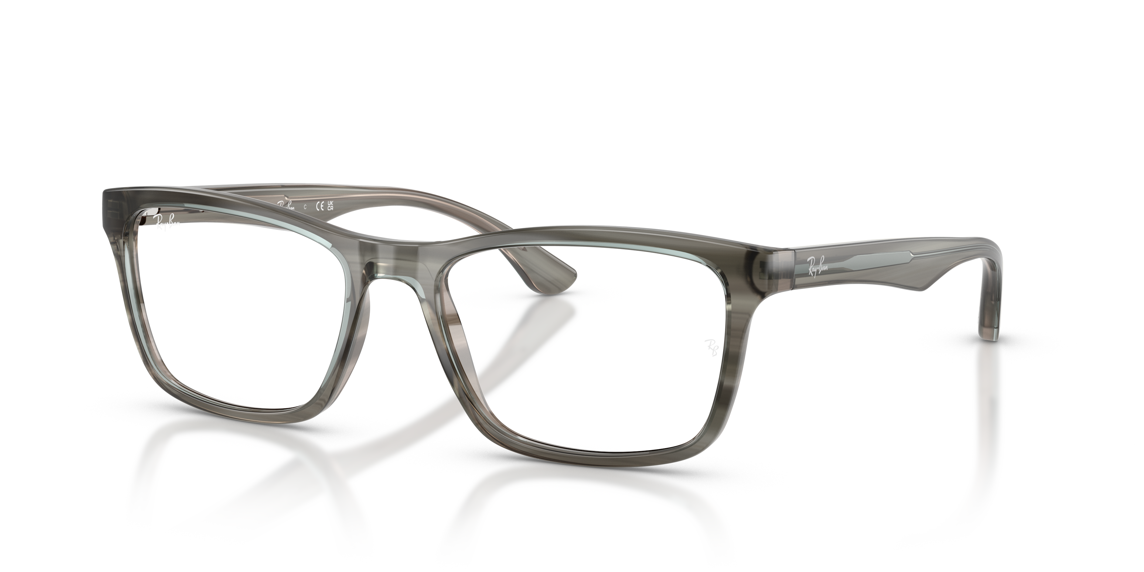 Gafas de Vista Rb5279 Optics con Montura en Pulido Gris a Rayas (55-18 ...