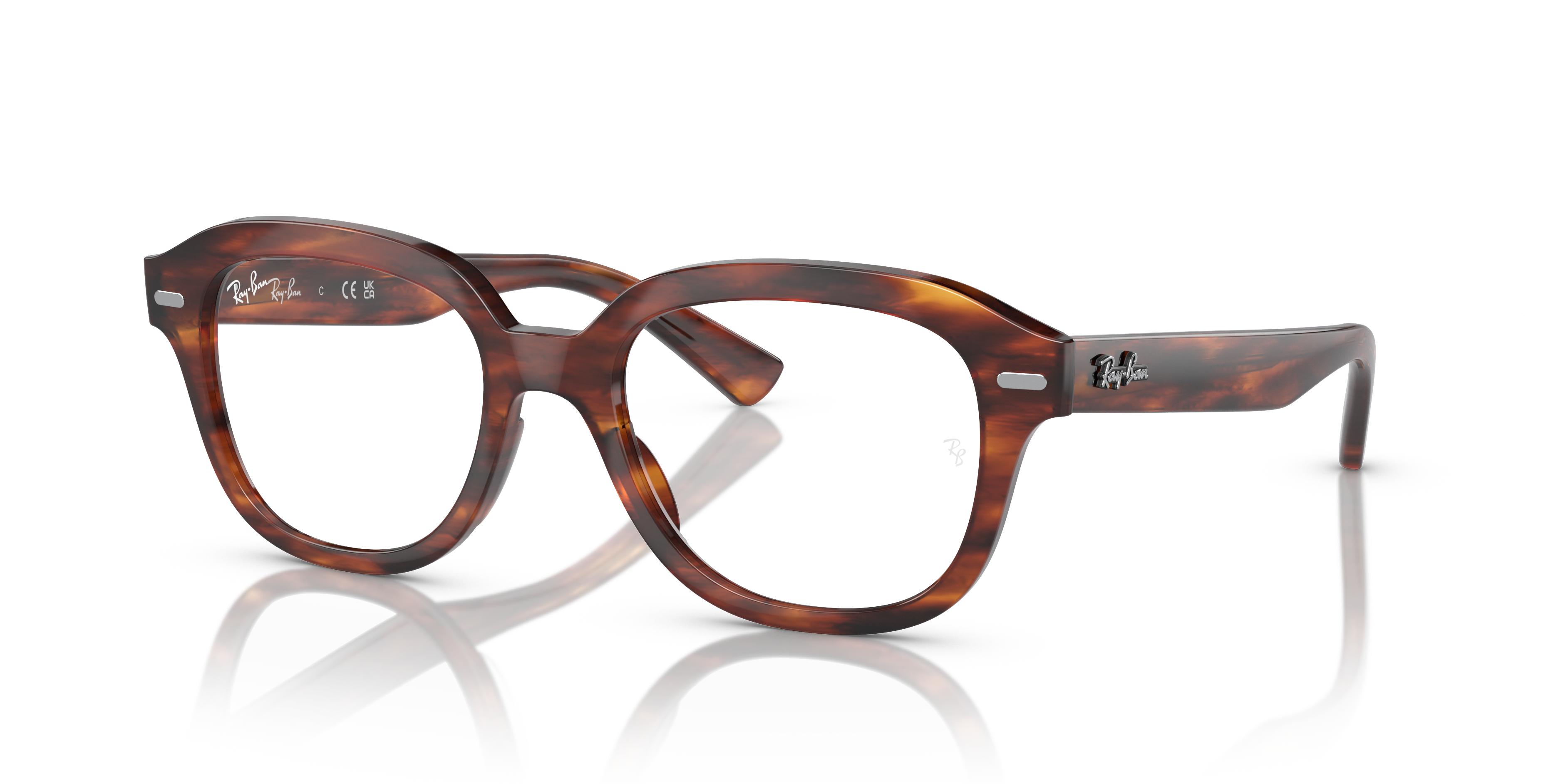 Erik Optics Eyeglasses with Striped Havana Frame - RB7215 | Ray-Ban® US