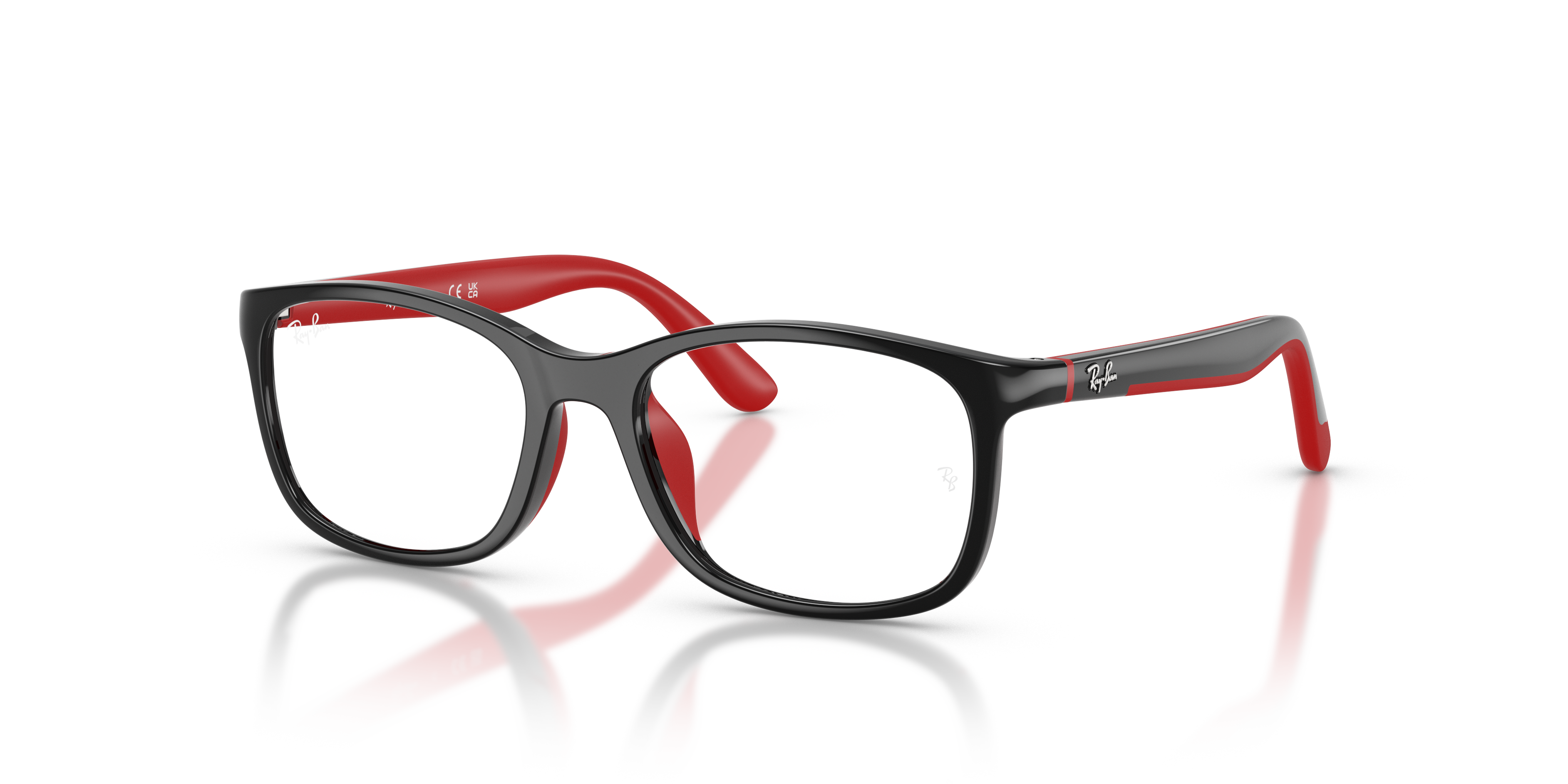 Rb1644 Optics Kids Bio-based Eyeglasses with Black On Rubber Red Frame ...