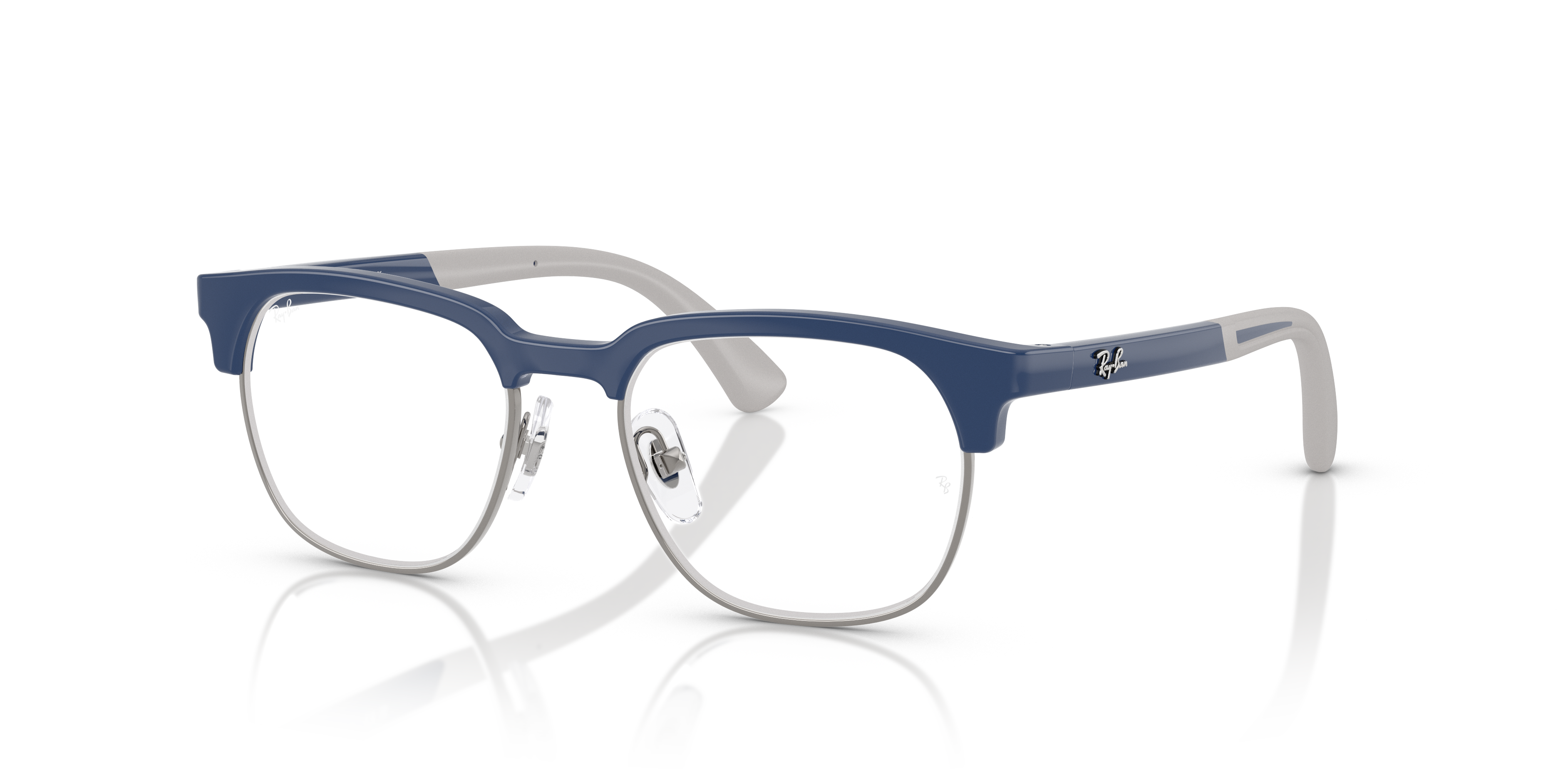 Rb1641 Optics Kids Bio-based Eyeglasses with Polished Blue On Gunmetal ...