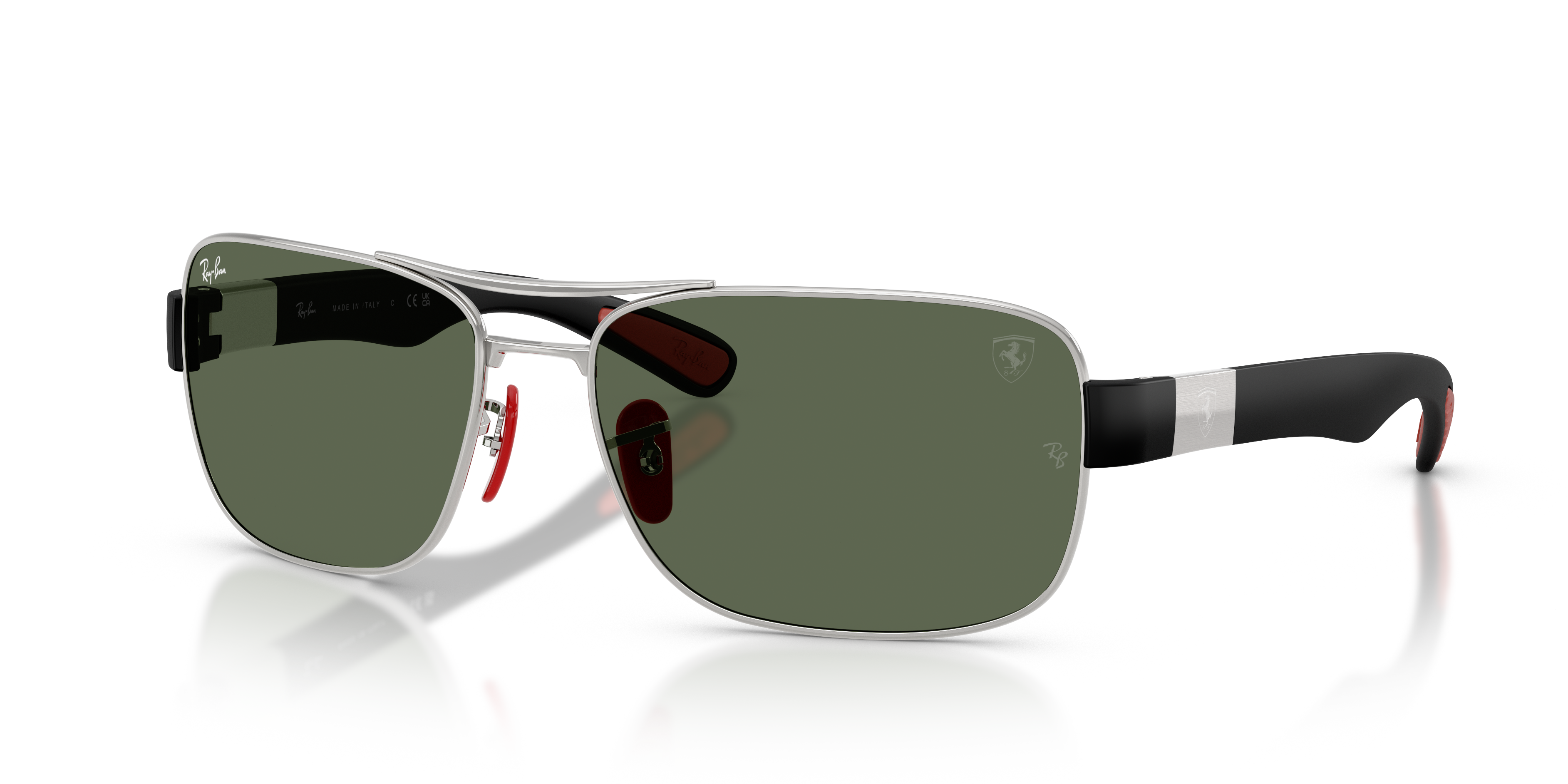 Lentes de sol Rb3763m Scuderia Ferrari Collection en Plateado y Verde ...