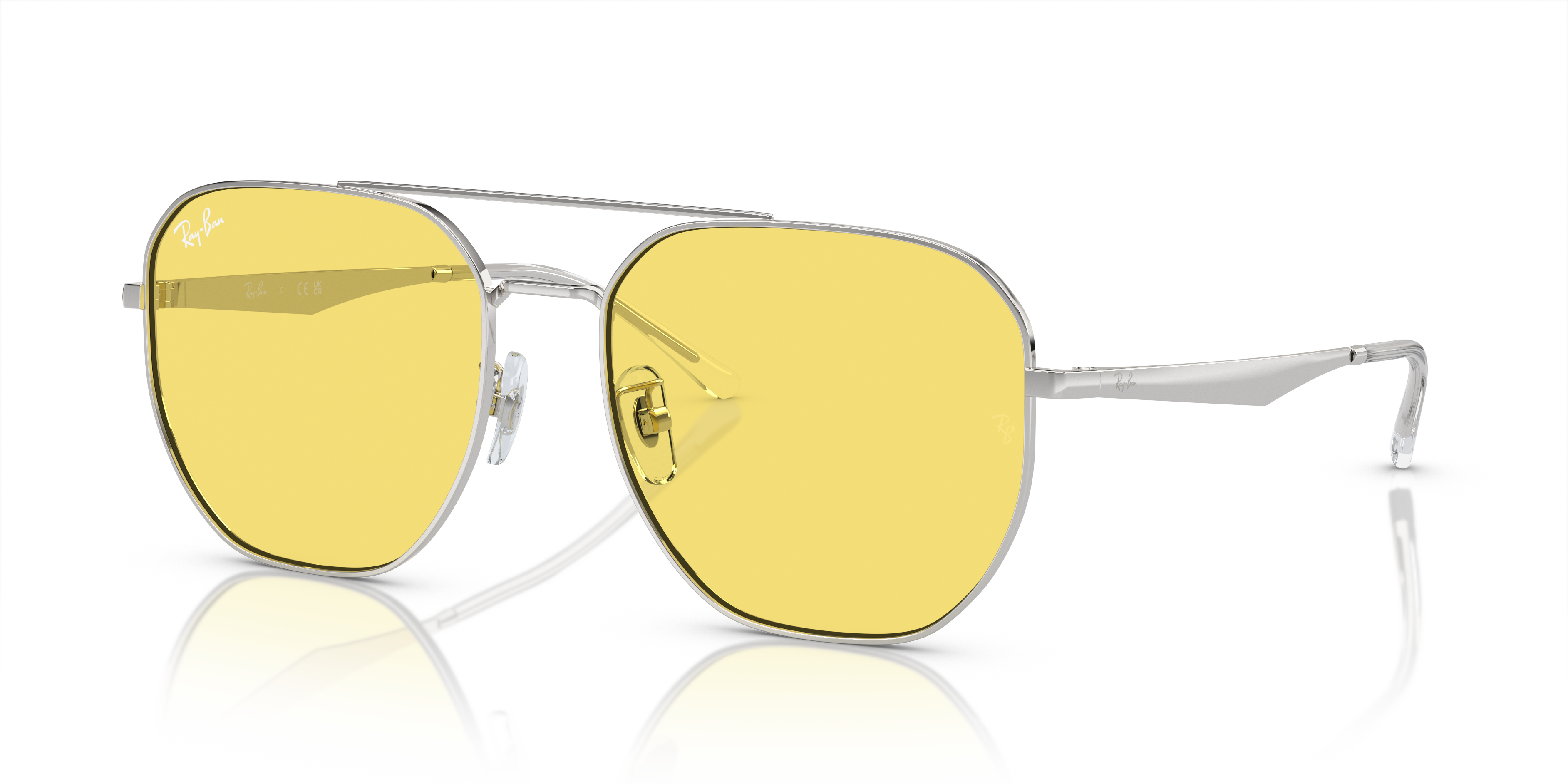 Rb3724d Sunglasses in Polished Silver and Yellow - RB3724D | Ray-Ban® US