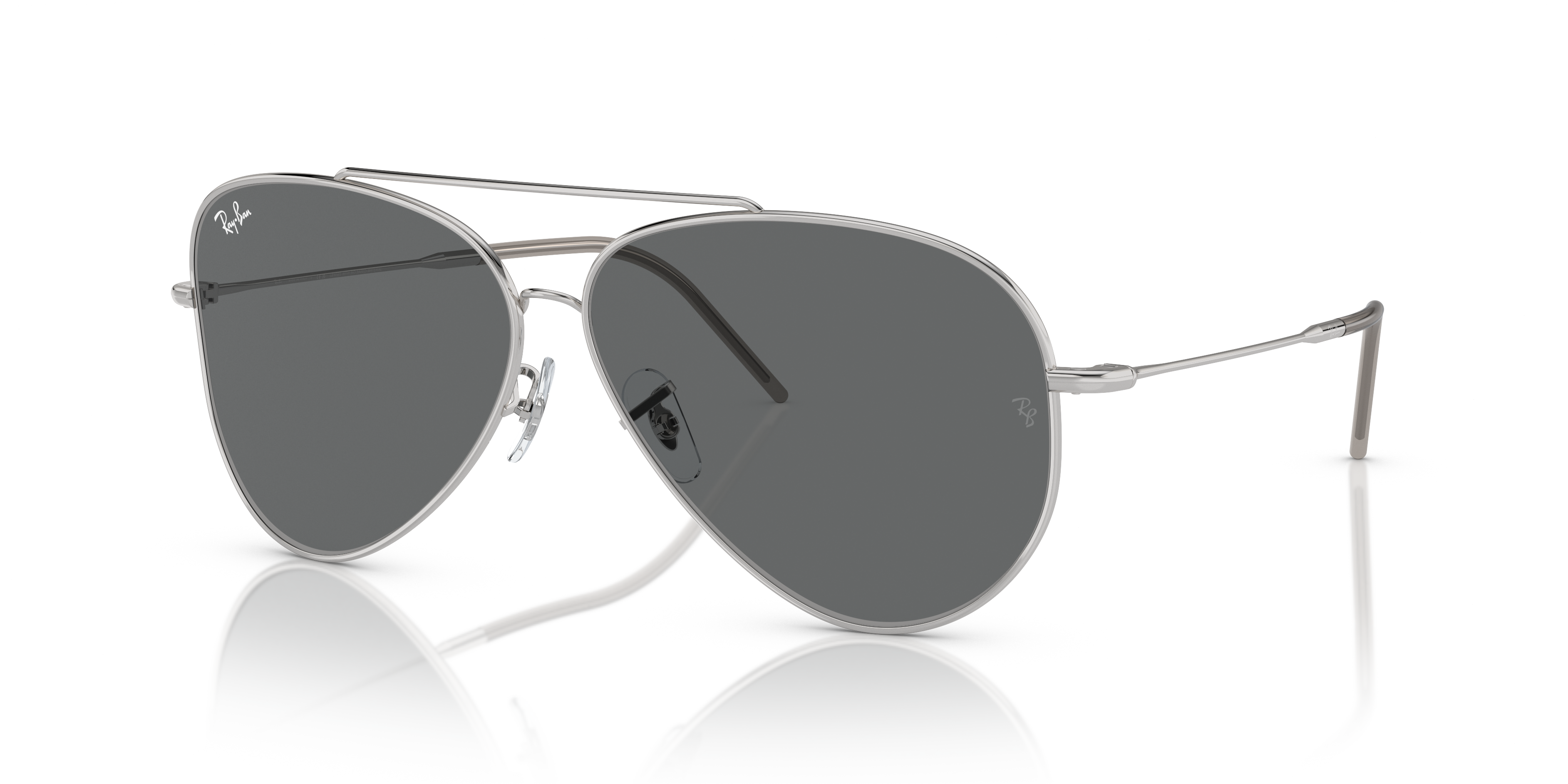 Aviator Reverse Sunglasses in Silver and Dark Grey - RBR0101S | Ray-Ban® US