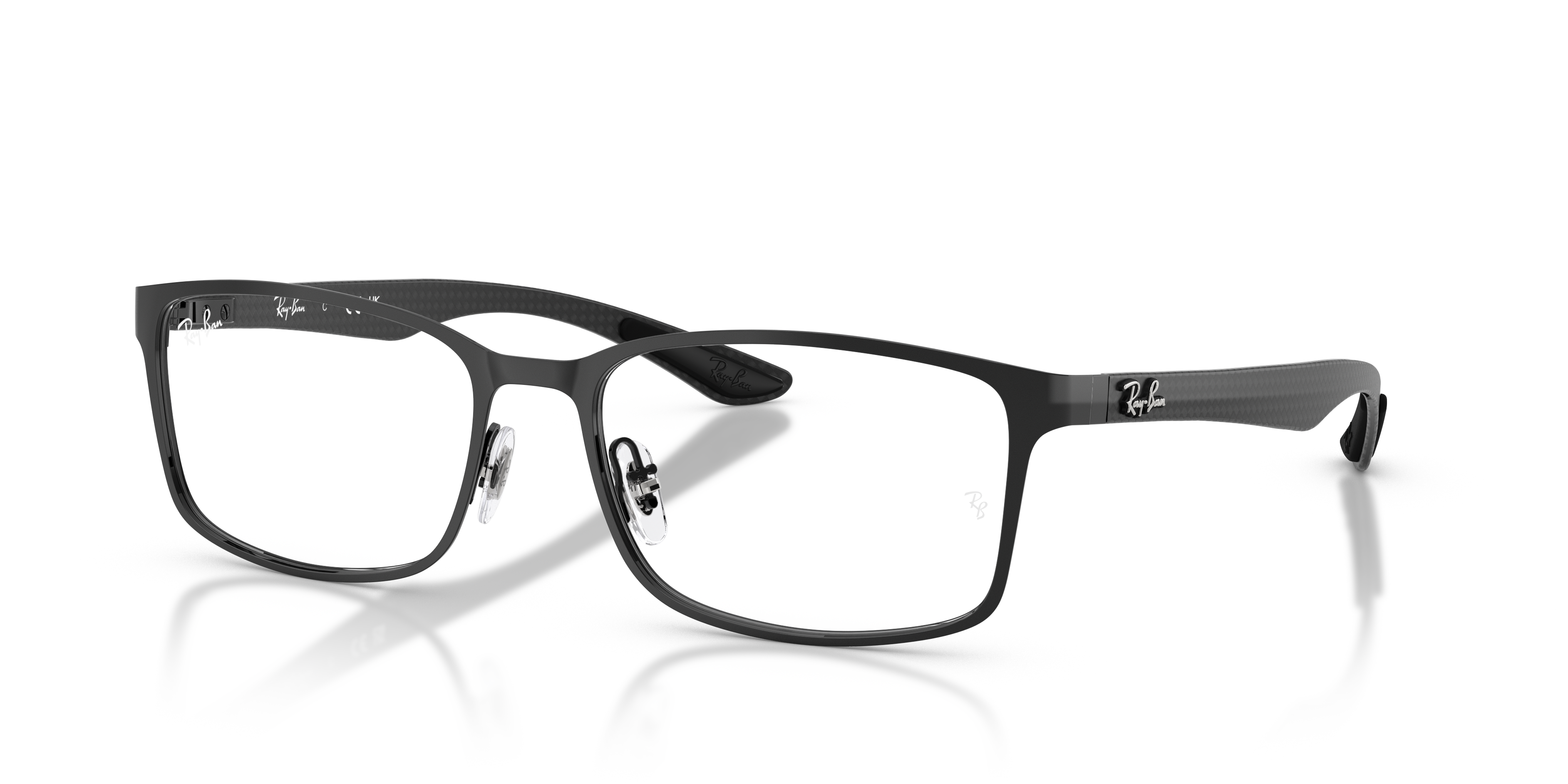Rb8424 Optics Eyeglasses with Polished Black Frame (57-18) - RB8424 ...