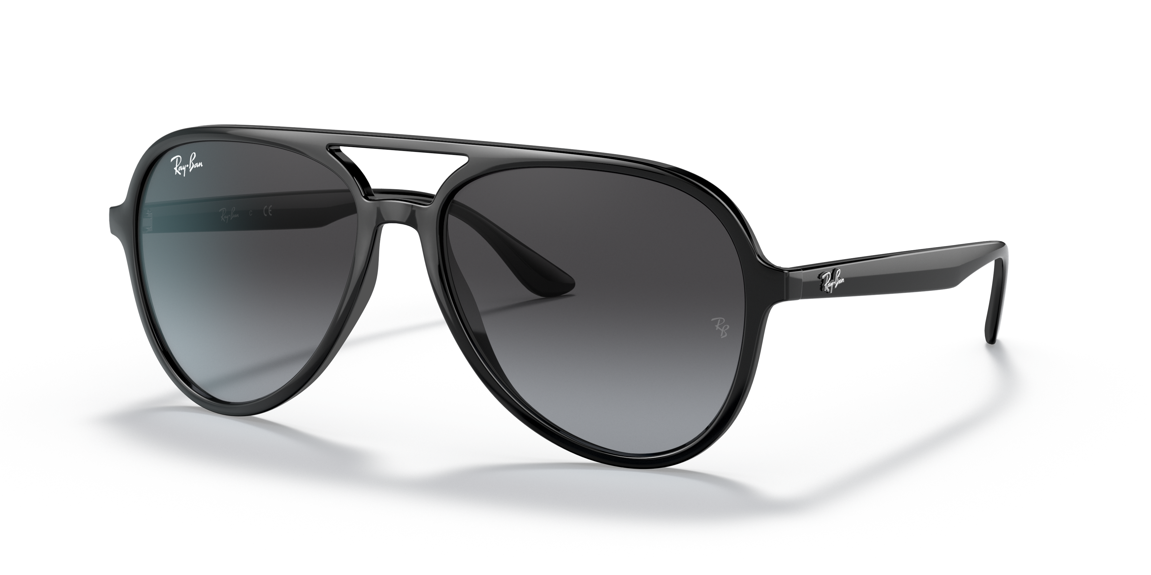 Rb4376 Sunglasses in Polished Black and Grey Gradient (57-16) - RB4376 ...
