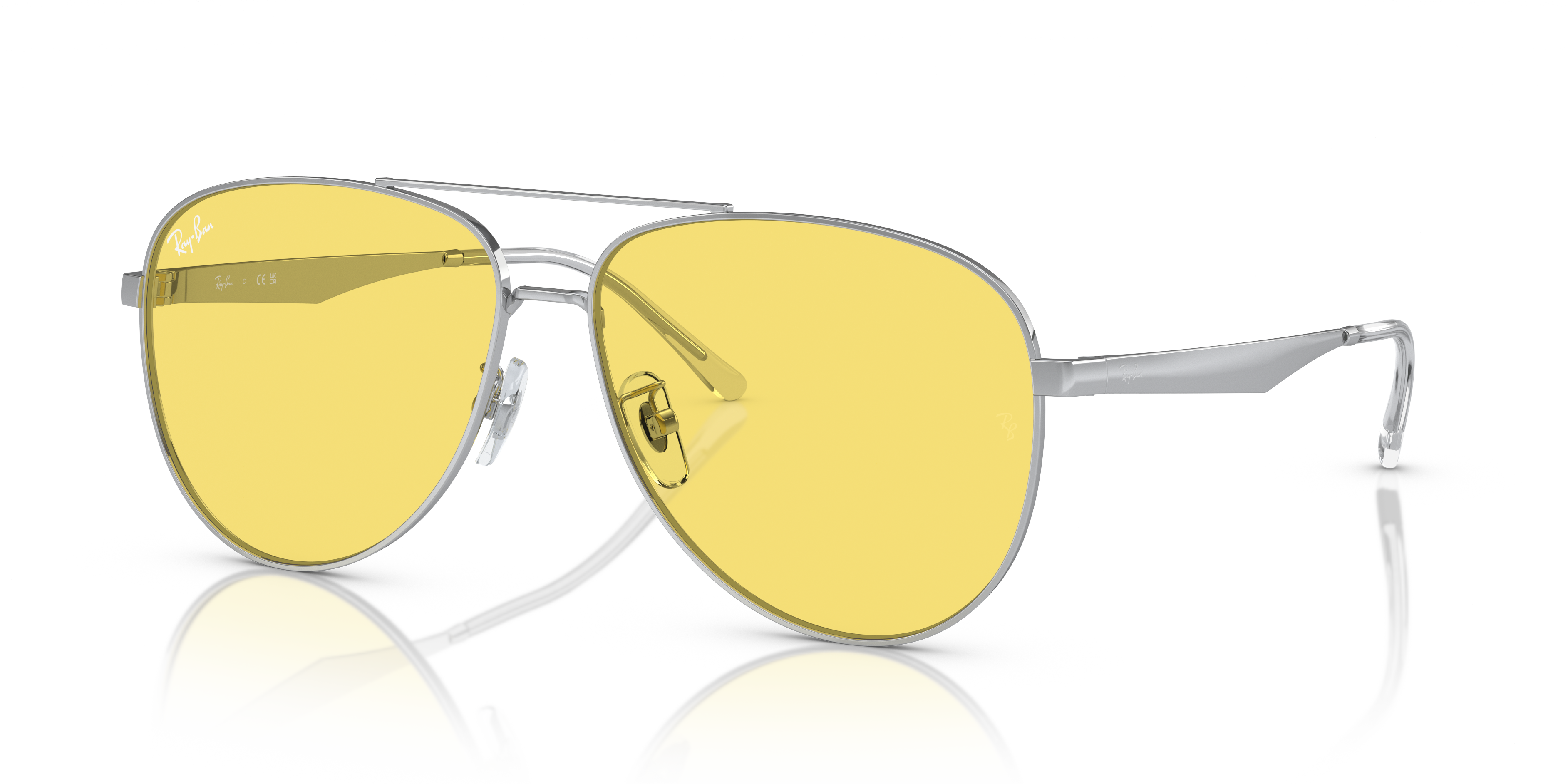 【レイバン公式ストア】 Ray-Ban® Rb3712d サングラス | シルバー X イエロー - RB3712D