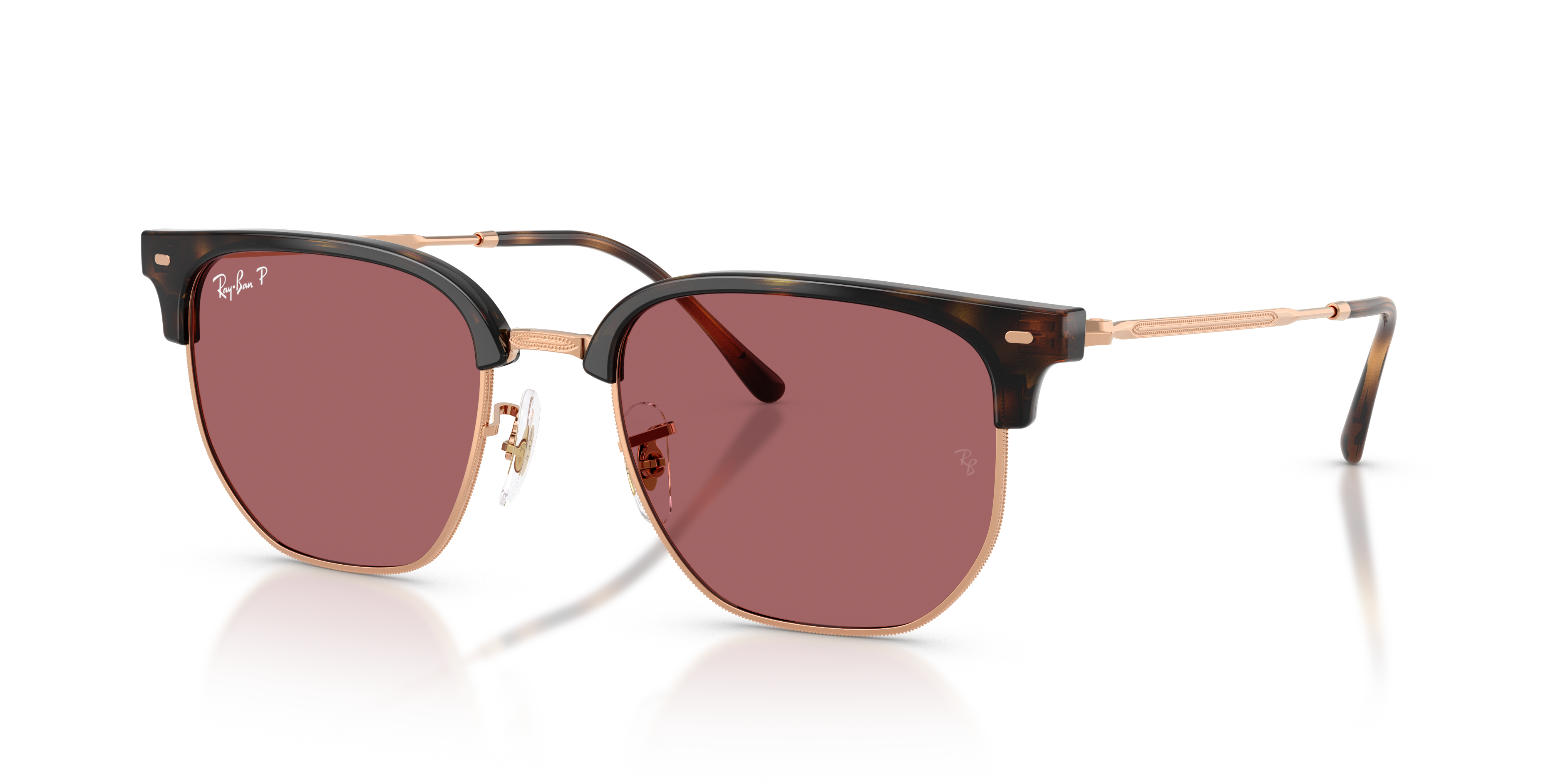 New Clubmaster Online Only Limited Sunglasses in Havana On Rose Gold ...