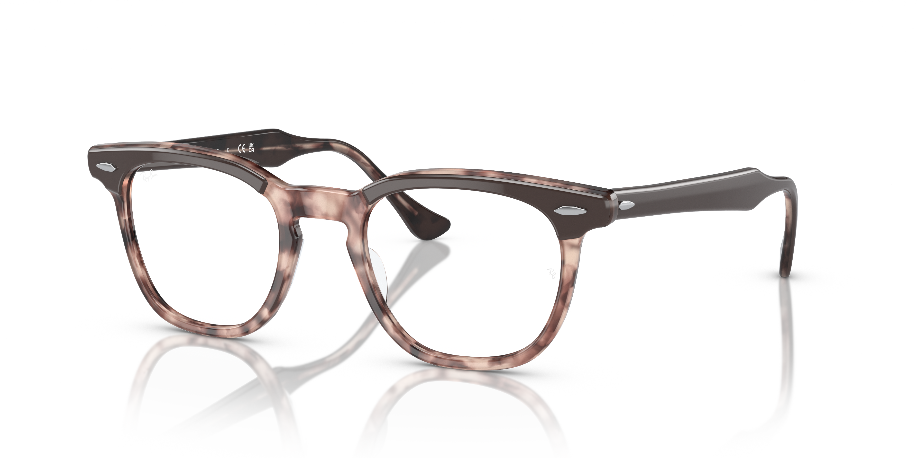 Hawkeye Optics Eyeglasses with Polished Brown On Pink Havana Frame ...