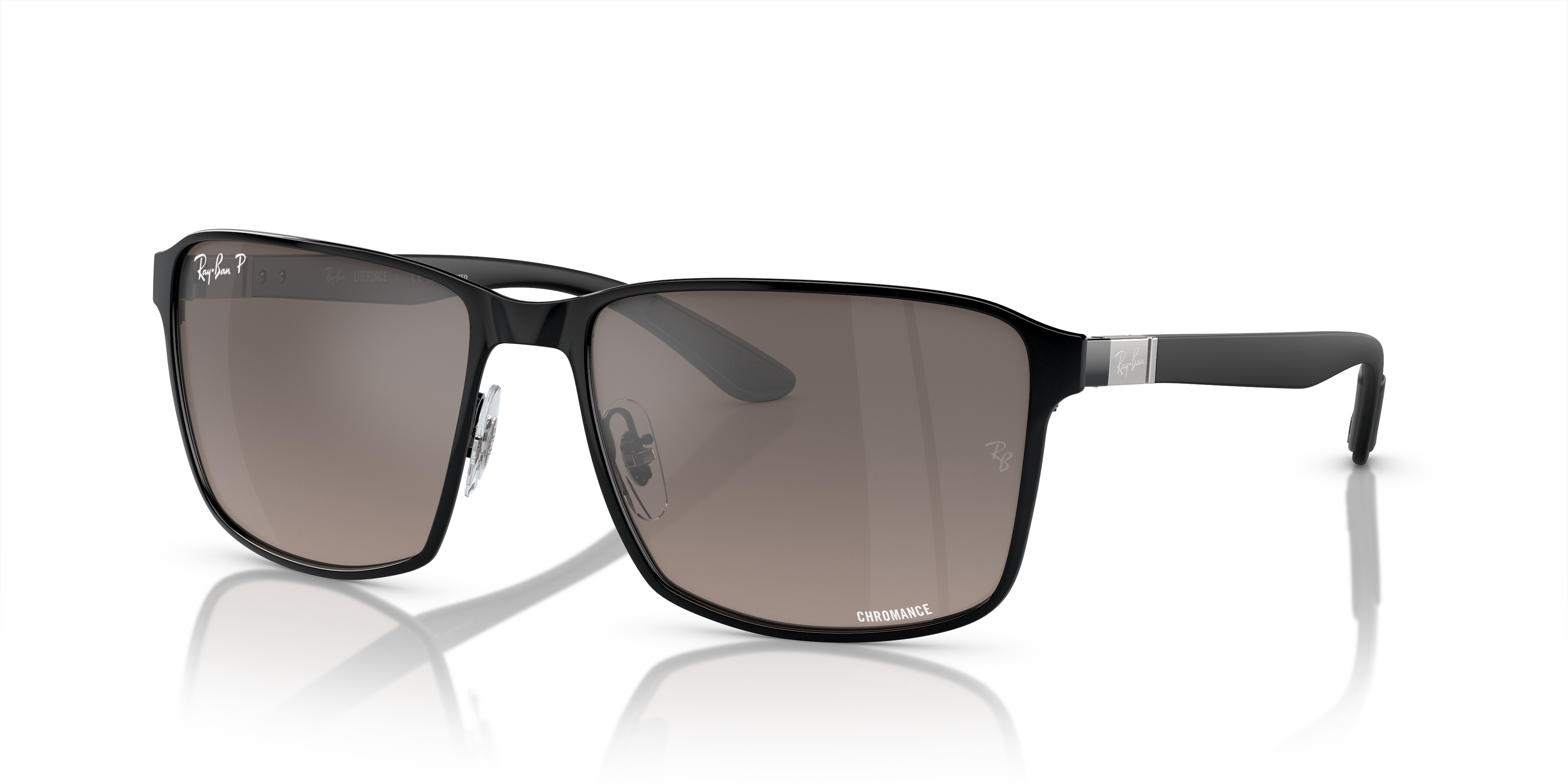 Rb3721ch Chromance Sunglasses in Black On Black and Grey - RB3721CH ...