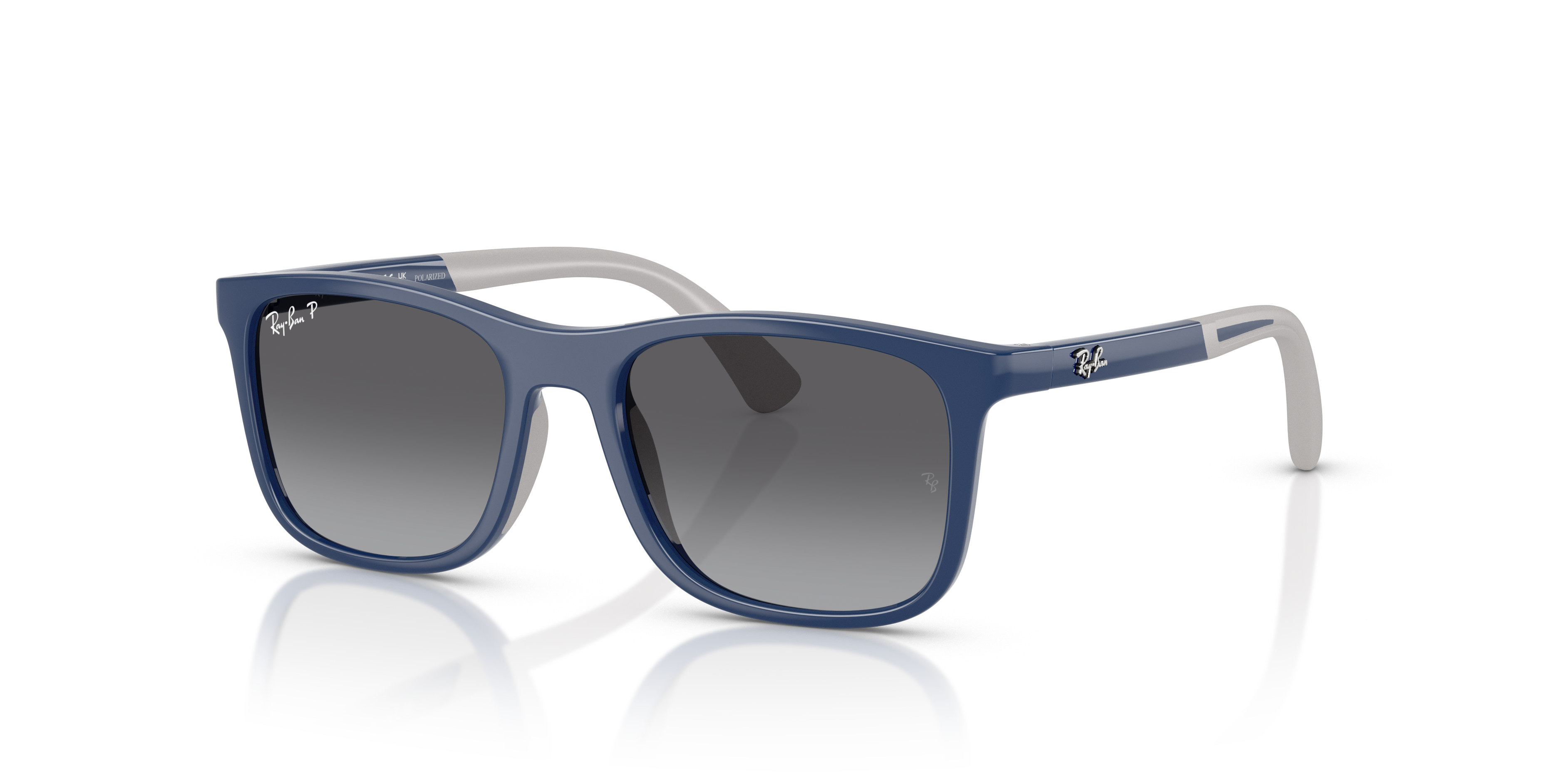 Rb9084s Kids Bio-based Sunglasses in Blue On Rubber Grey and Light ...