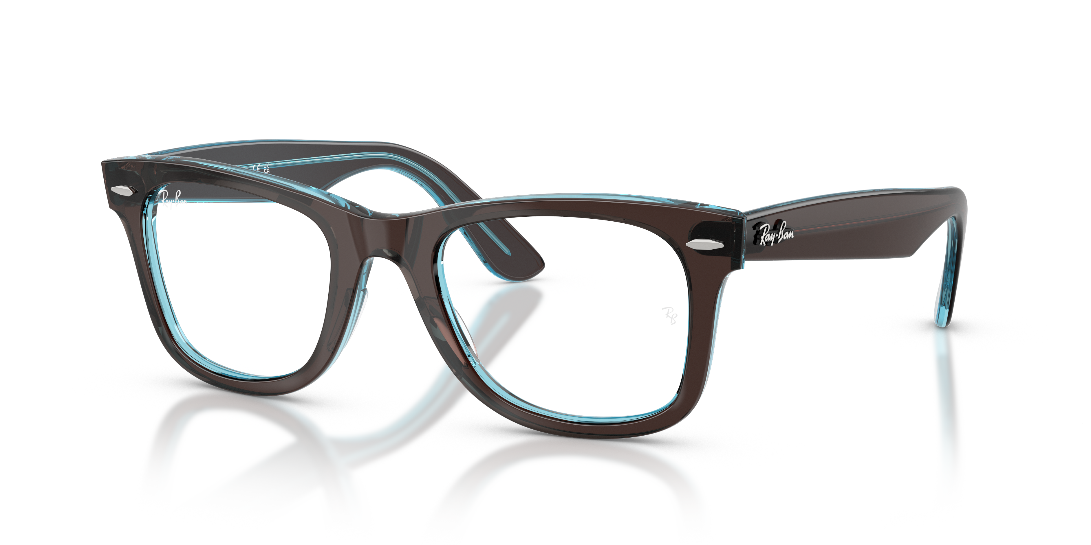 Occhiali da Vista Wayfarer Ease Optics con montatura Marrone su blu ...