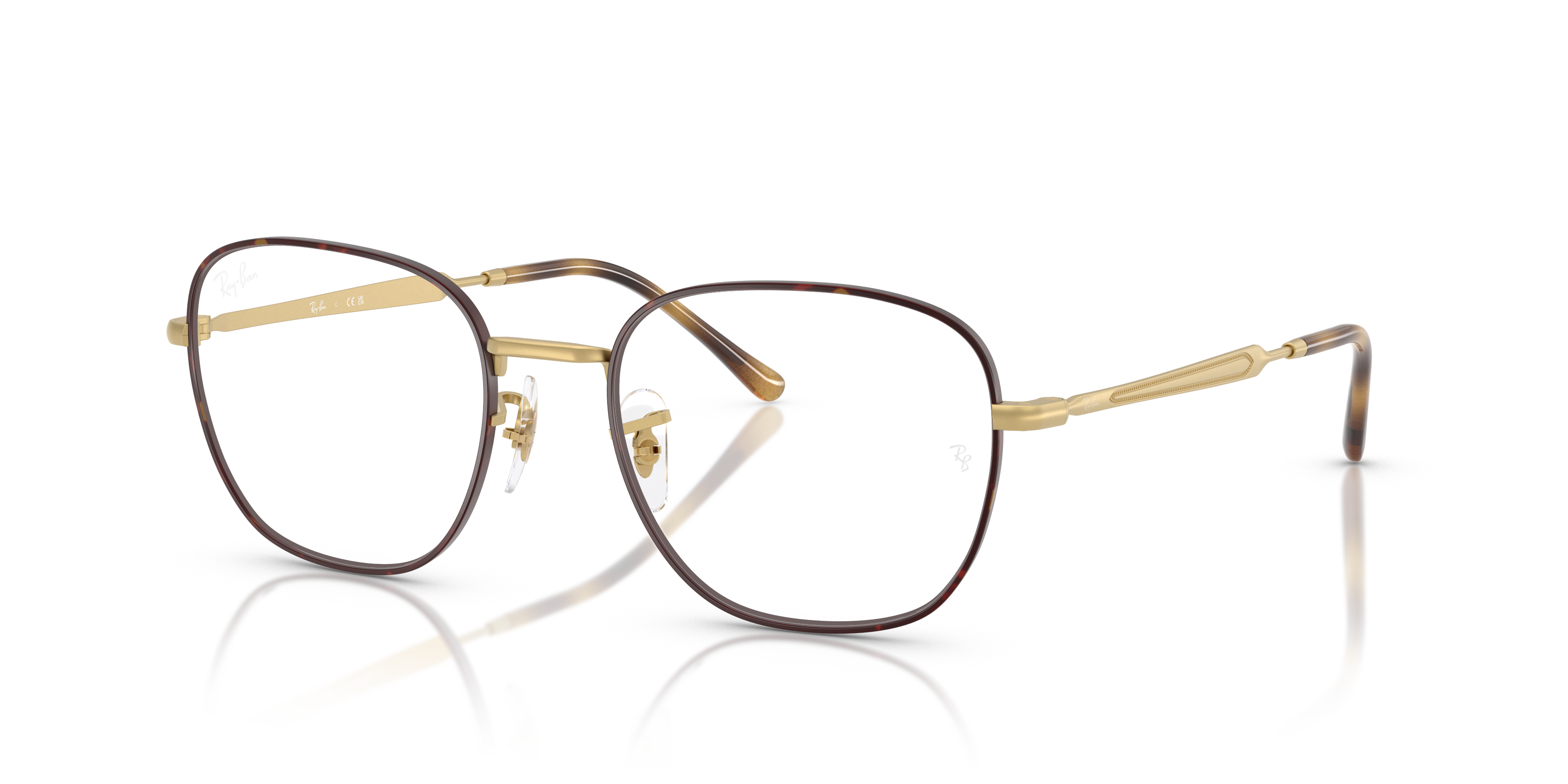 Rb6534 Optics Eyeglasses with Matte Havana On Matte Arista Gold Frame ...