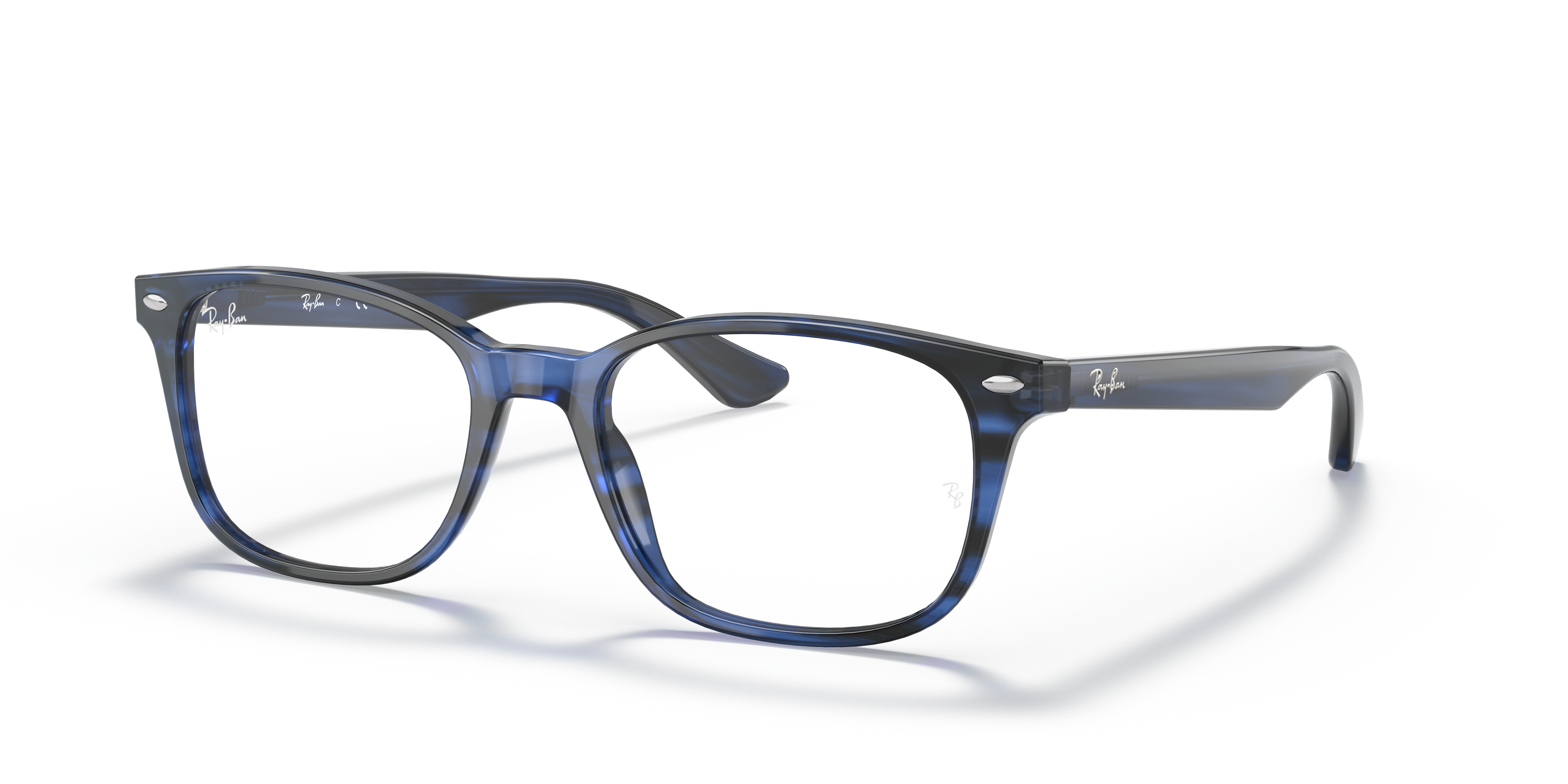 Rb5375 Optics Eyeglasses with Striped Blue Frame - RB5375 | Ray-Ban® DK