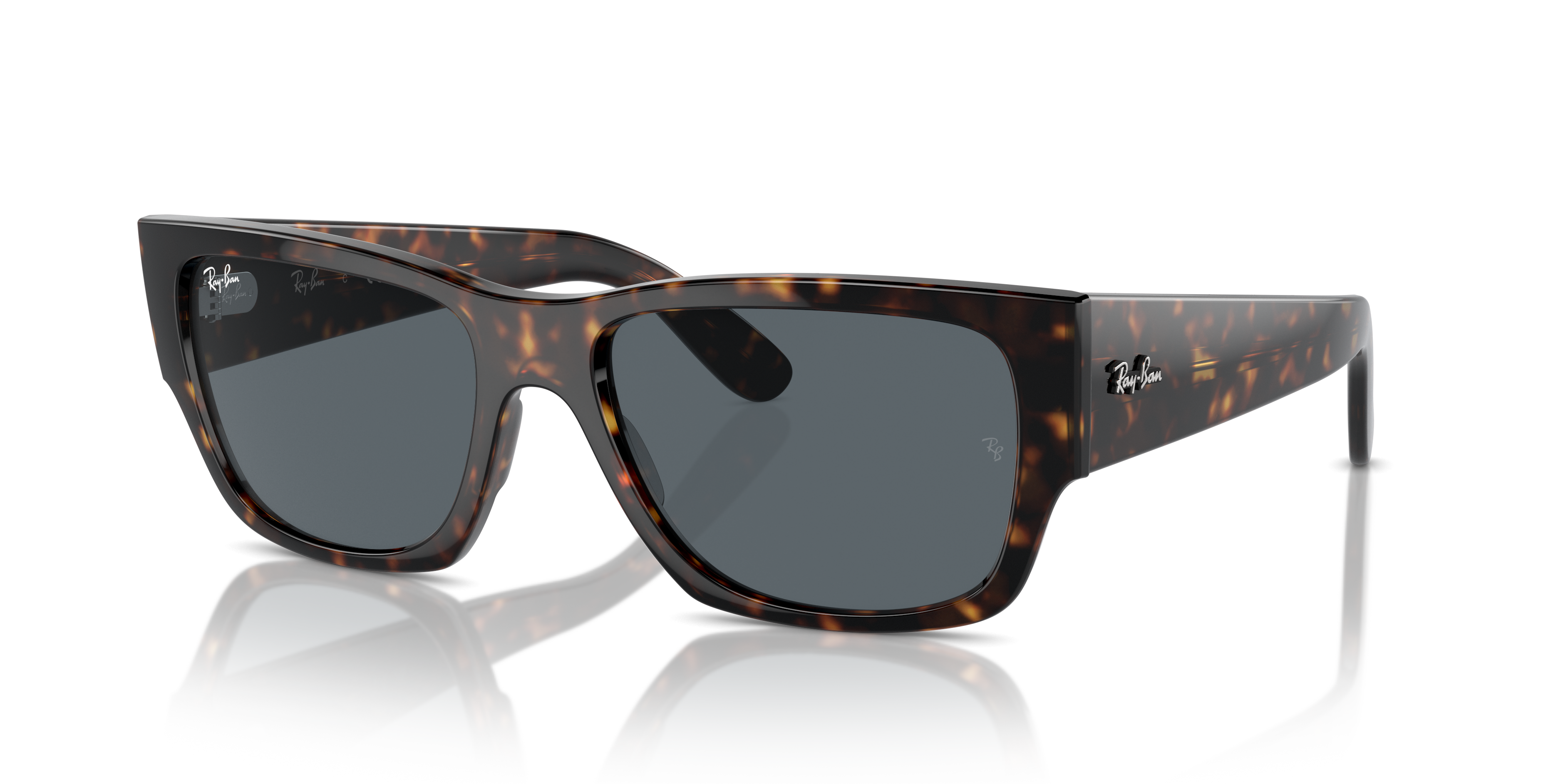 【レイバン公式ストア】 Ray-Ban® Carlos サングラス | ポリッシュ ハバナ X ブルー (56-18) - RB0947SF