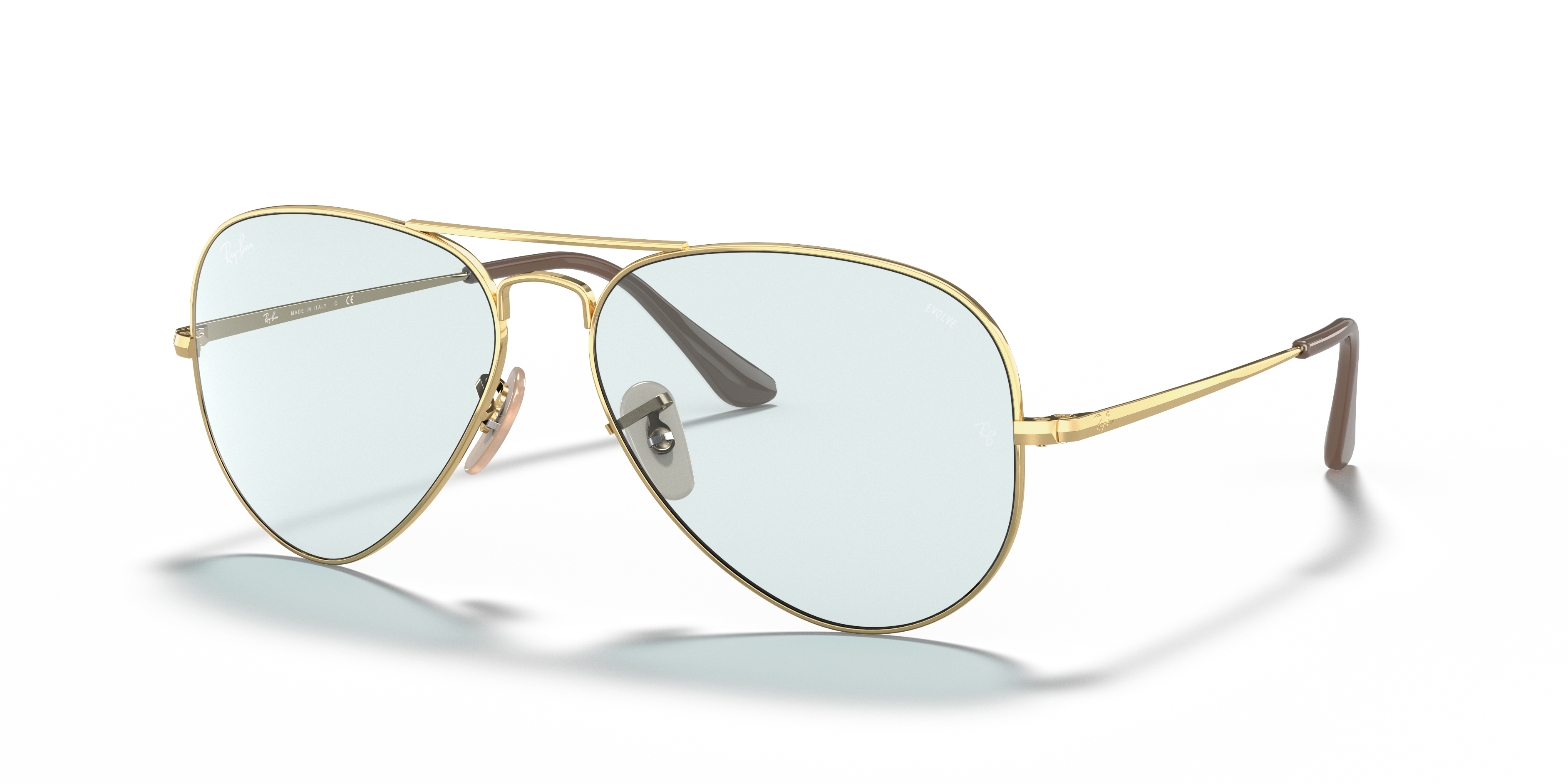 Rb3689 Solid Evolve Sunglasses in Arista Gold and Evolve Photo Grey To ...
