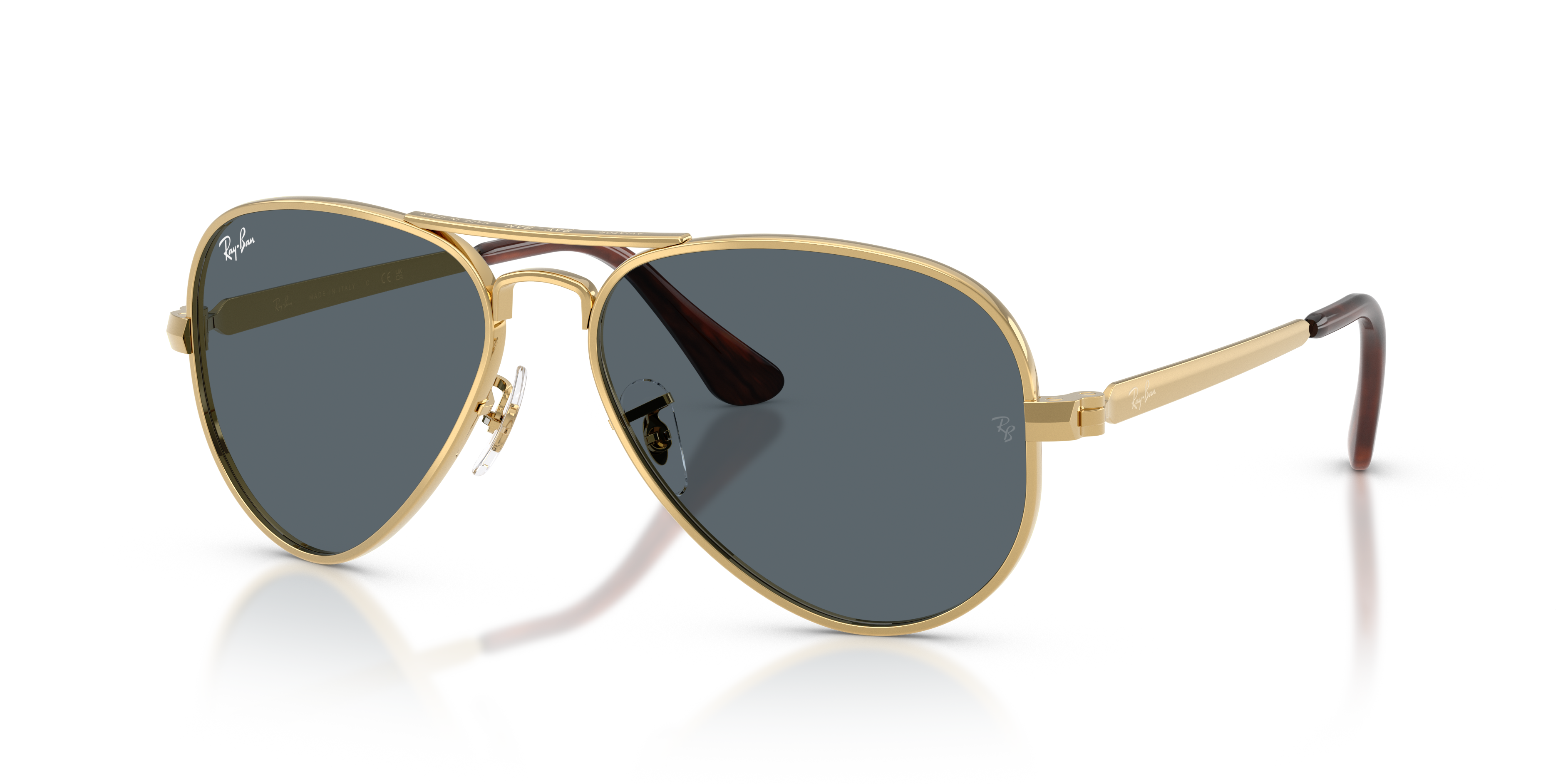 Aviator Max Sunglasses in Arista Gold and Blue - RB3925 | Ray-Ban® IE