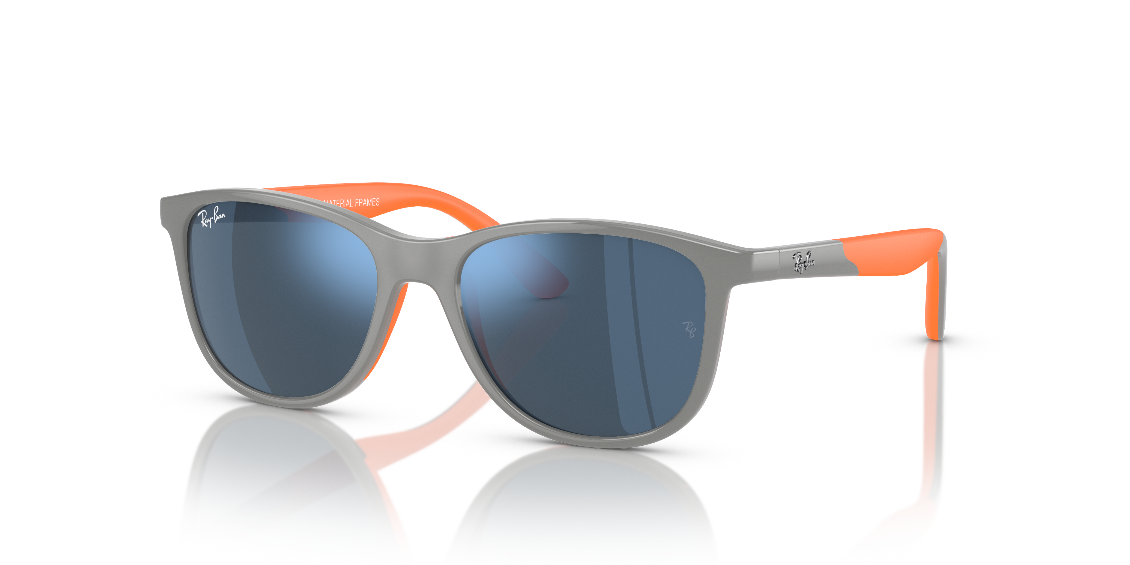 Rb9077s Kids Bio-based Sunglasses in Grey On Orange and Dark Blue ...