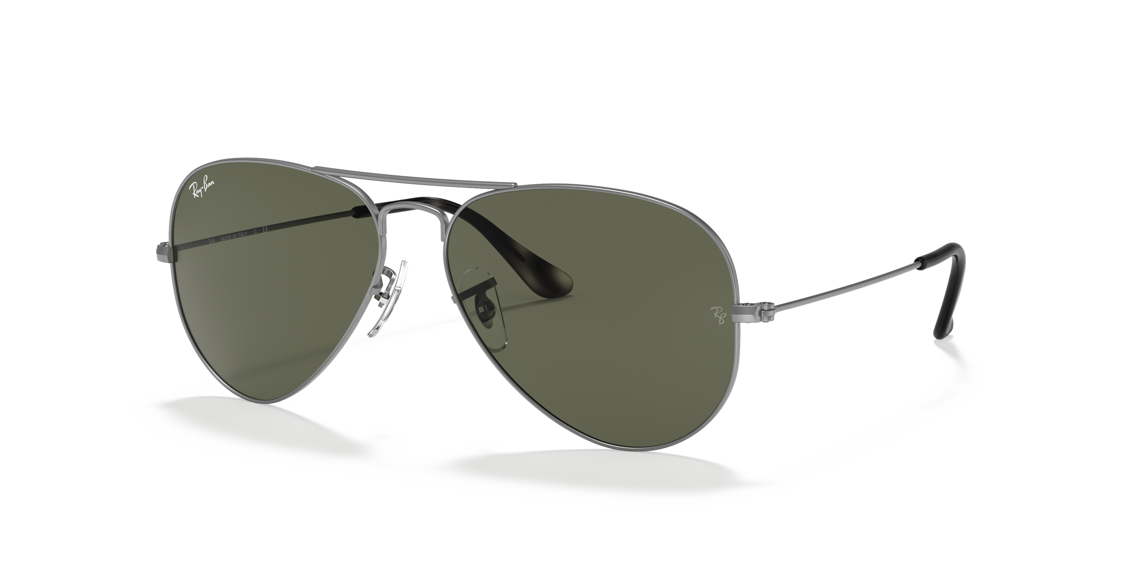 Les lunettes de soleil Aviator Classic en Gris et Vert G-15 - RB3025 ...