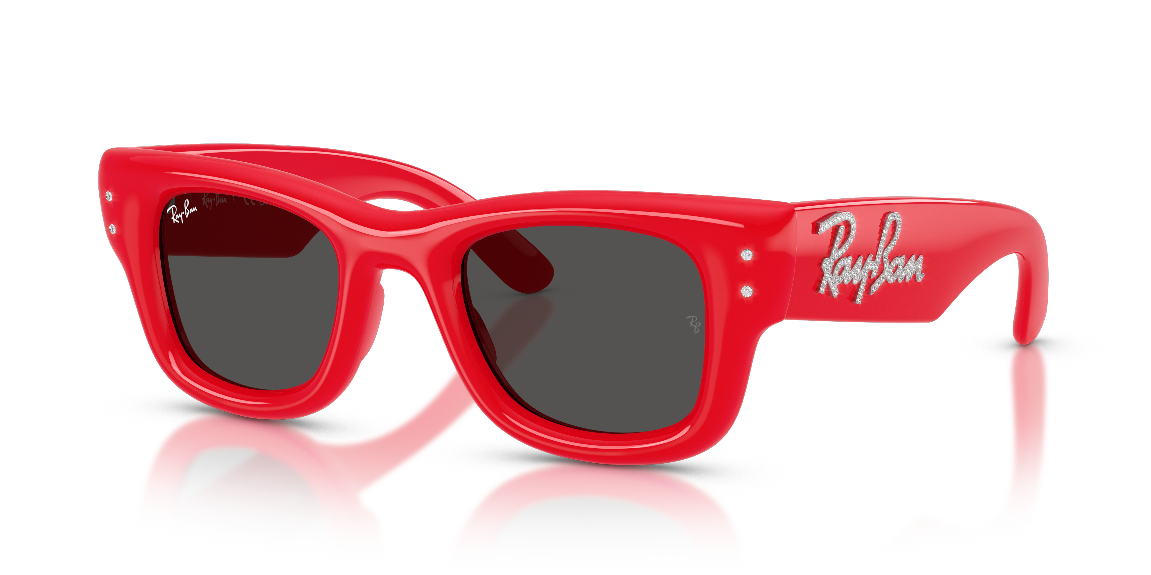 Wayfarer Puffer Crystal Edition Sunglasses in Red & Strass and Ultra ...
