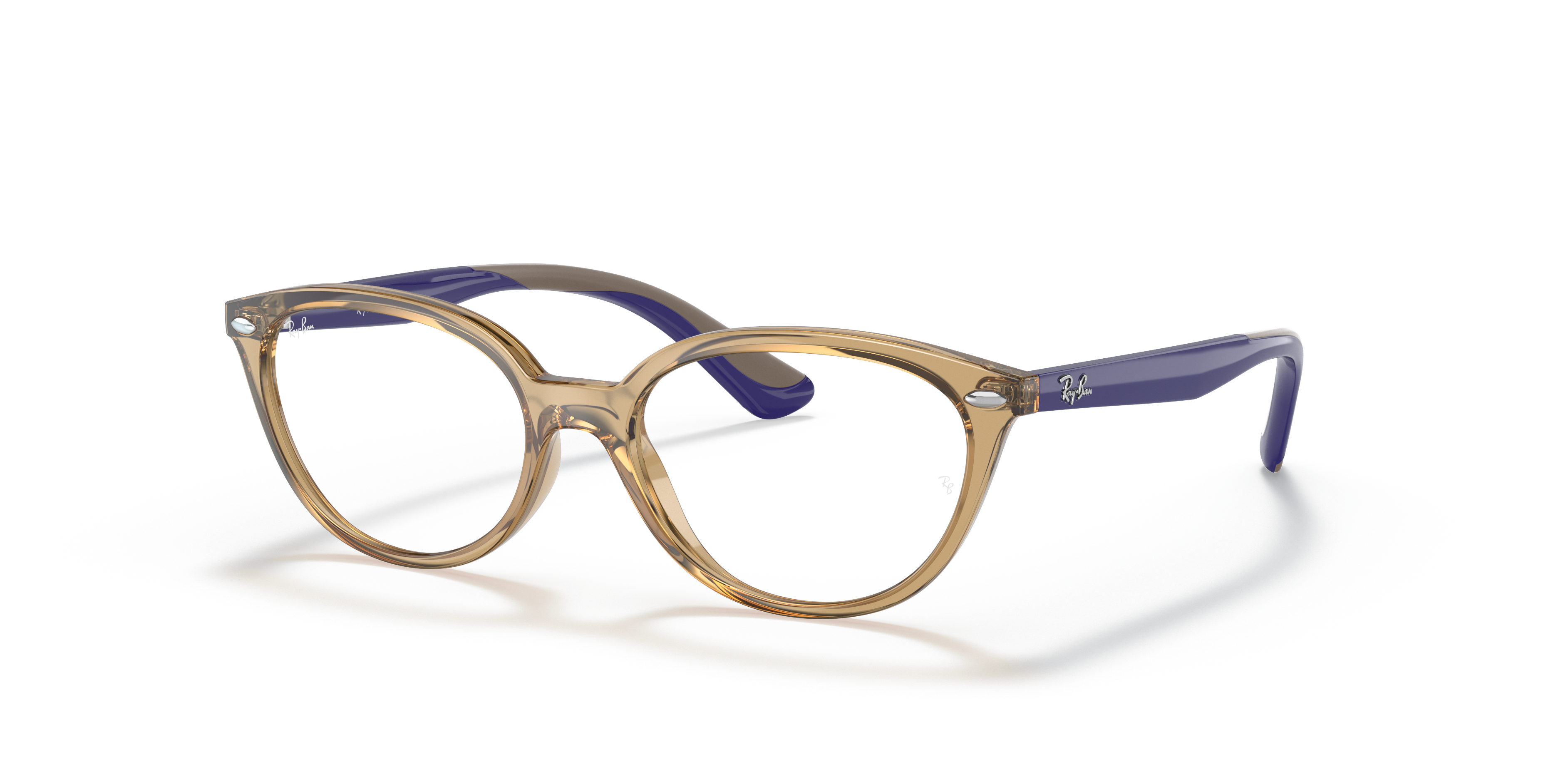 Rb1612 Optics Kids Eyeglasses with Polished Transparent Light Brown ...