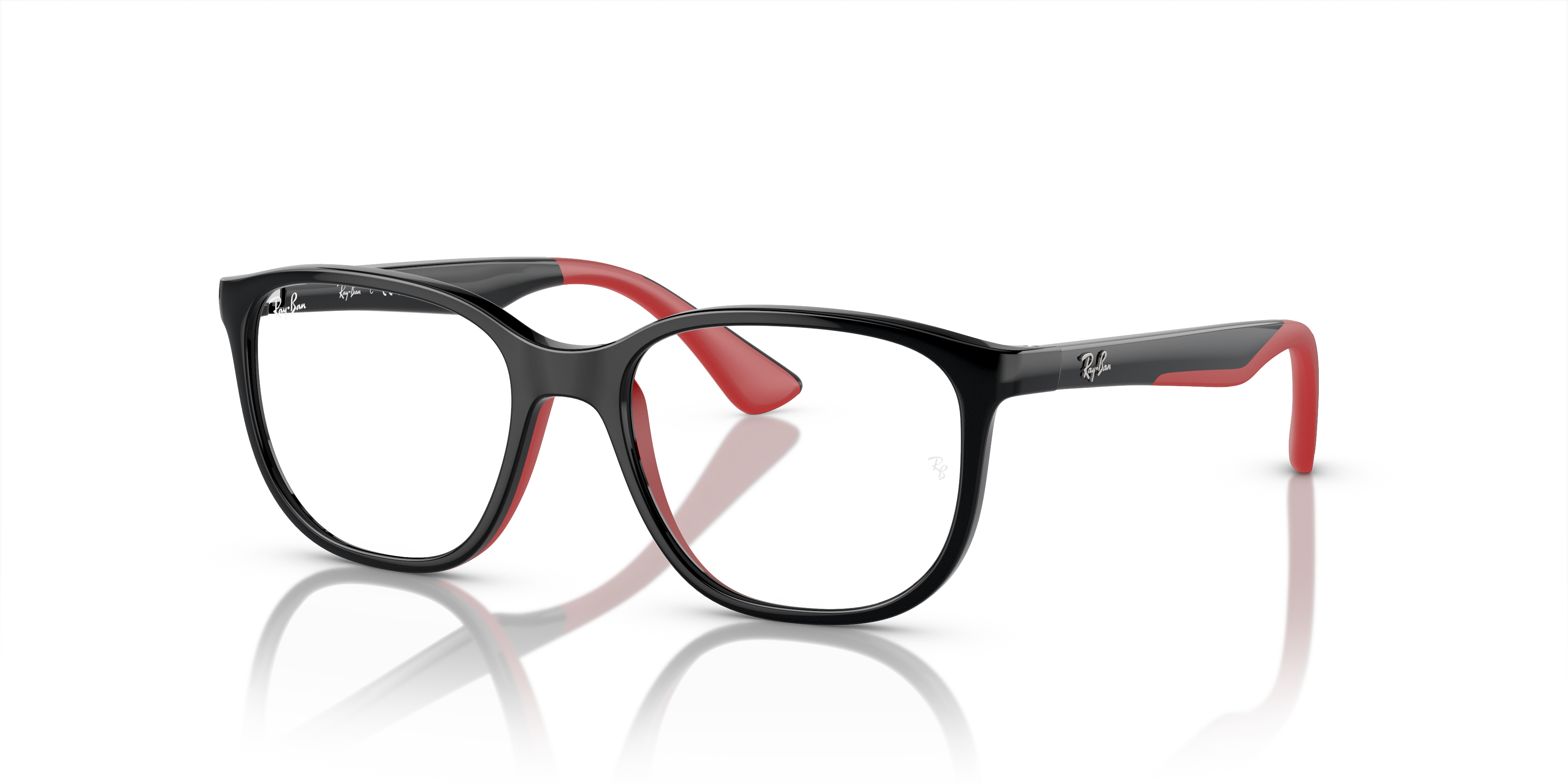 Rb9078v Optics Kids Bio-based Eyeglasses with Polished Black On Red ...