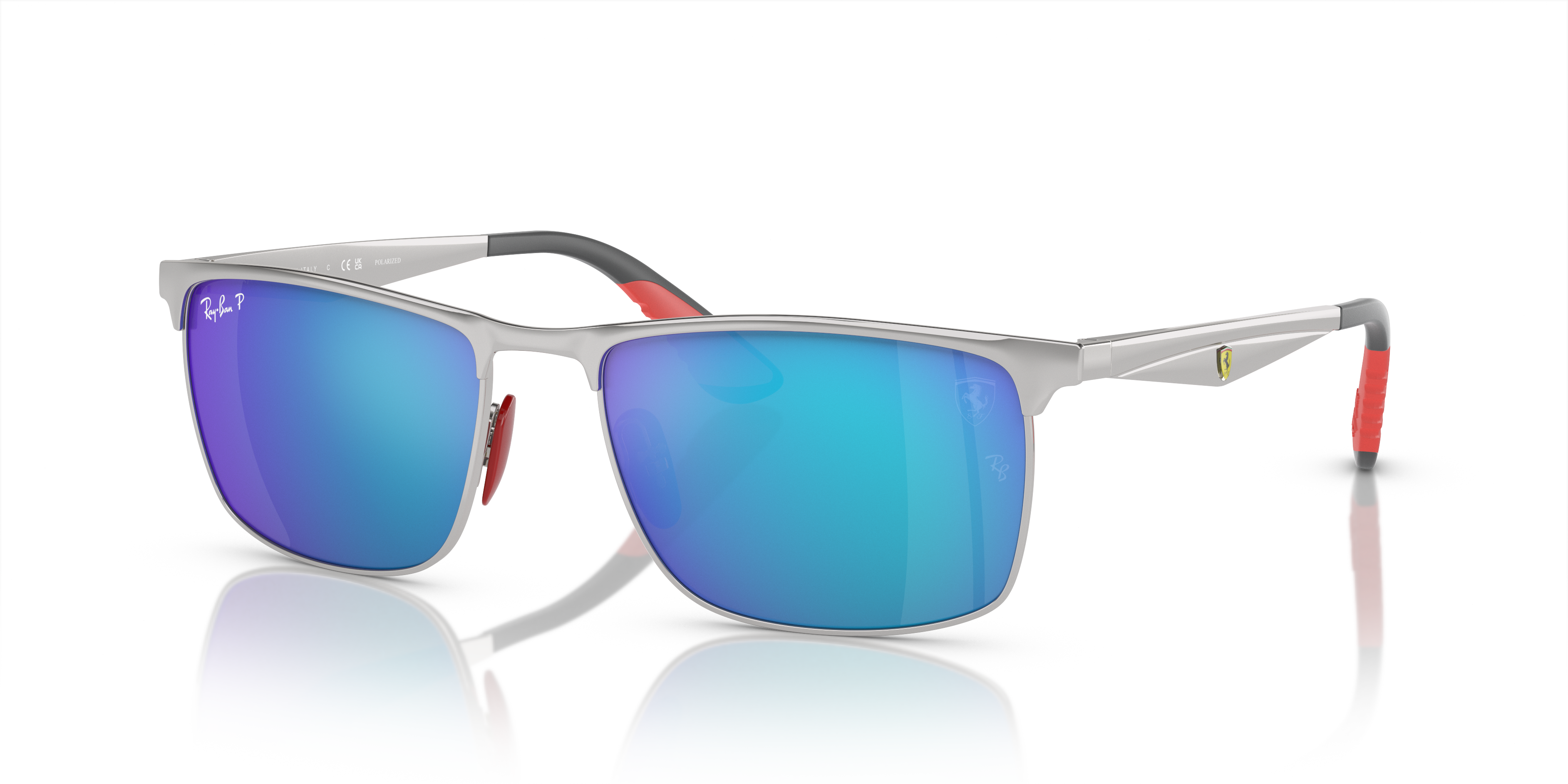Rb3726m Scuderia Ferrari Collection Sunglasses in Silver and Blue ...