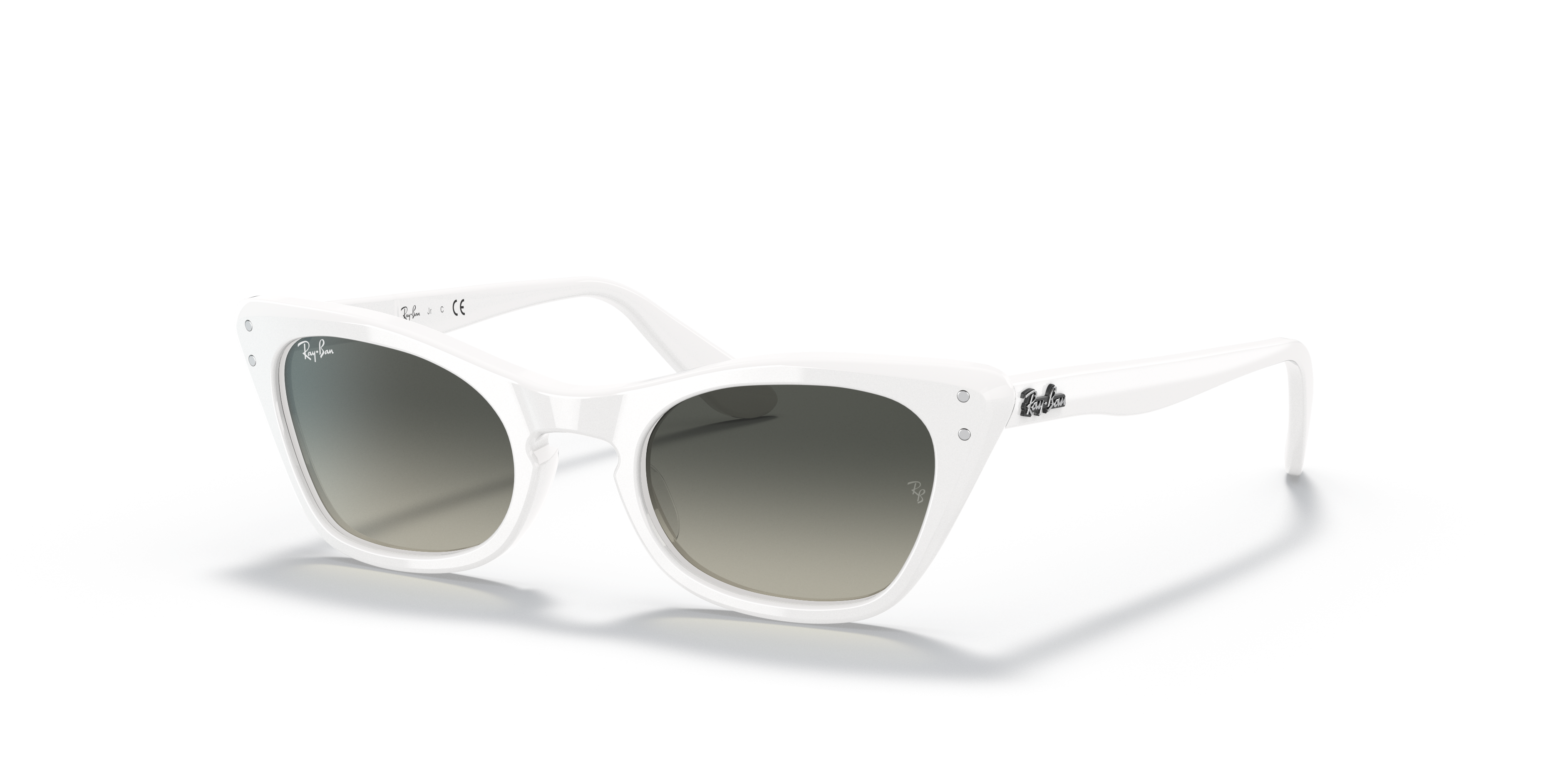 Miss Burbank Kids Sunglasses in Polished White and Grey Gradient ...