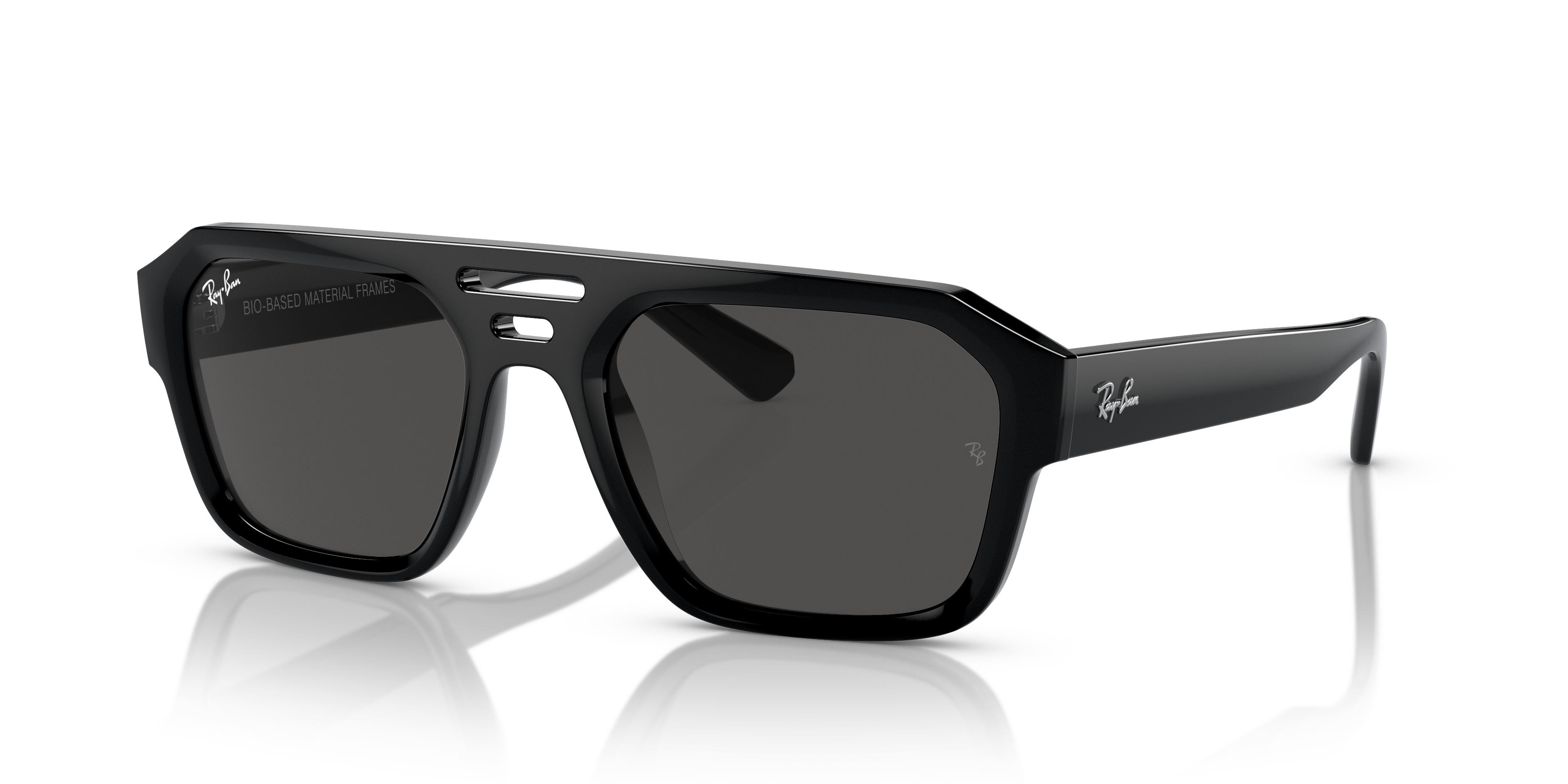 Corrigan Bio-based Sunglasses in Black and Dark Grey - RB4397 | Ray-Ban® US