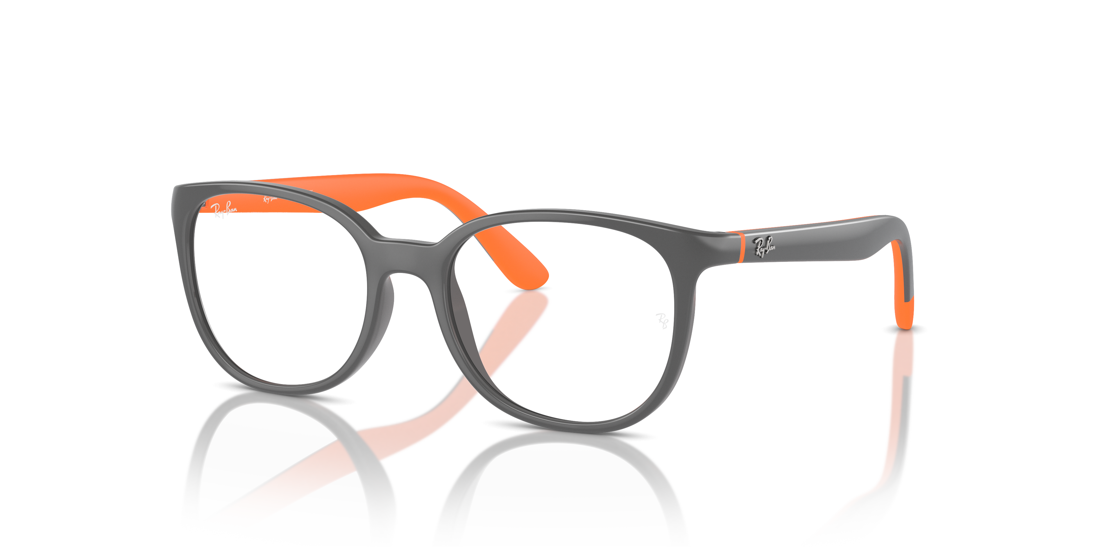 Rb1631 Optics Kids Bio-based Eyeglasses with Dark Grey On Orange Frame ...