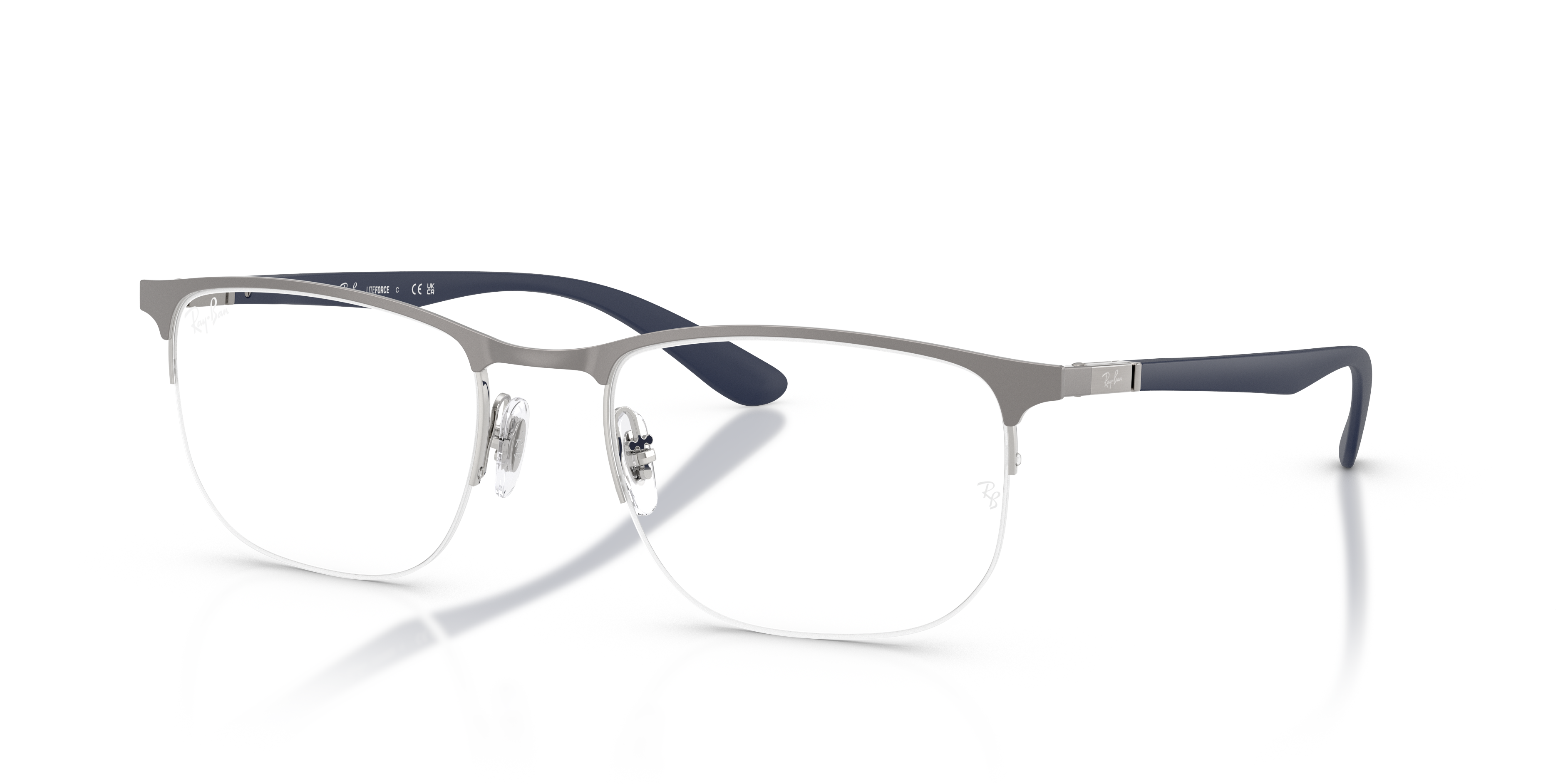 Rb6513 Optics Eyeglasses with Matte Gunmetal On Silver Frame - RB6513 ...