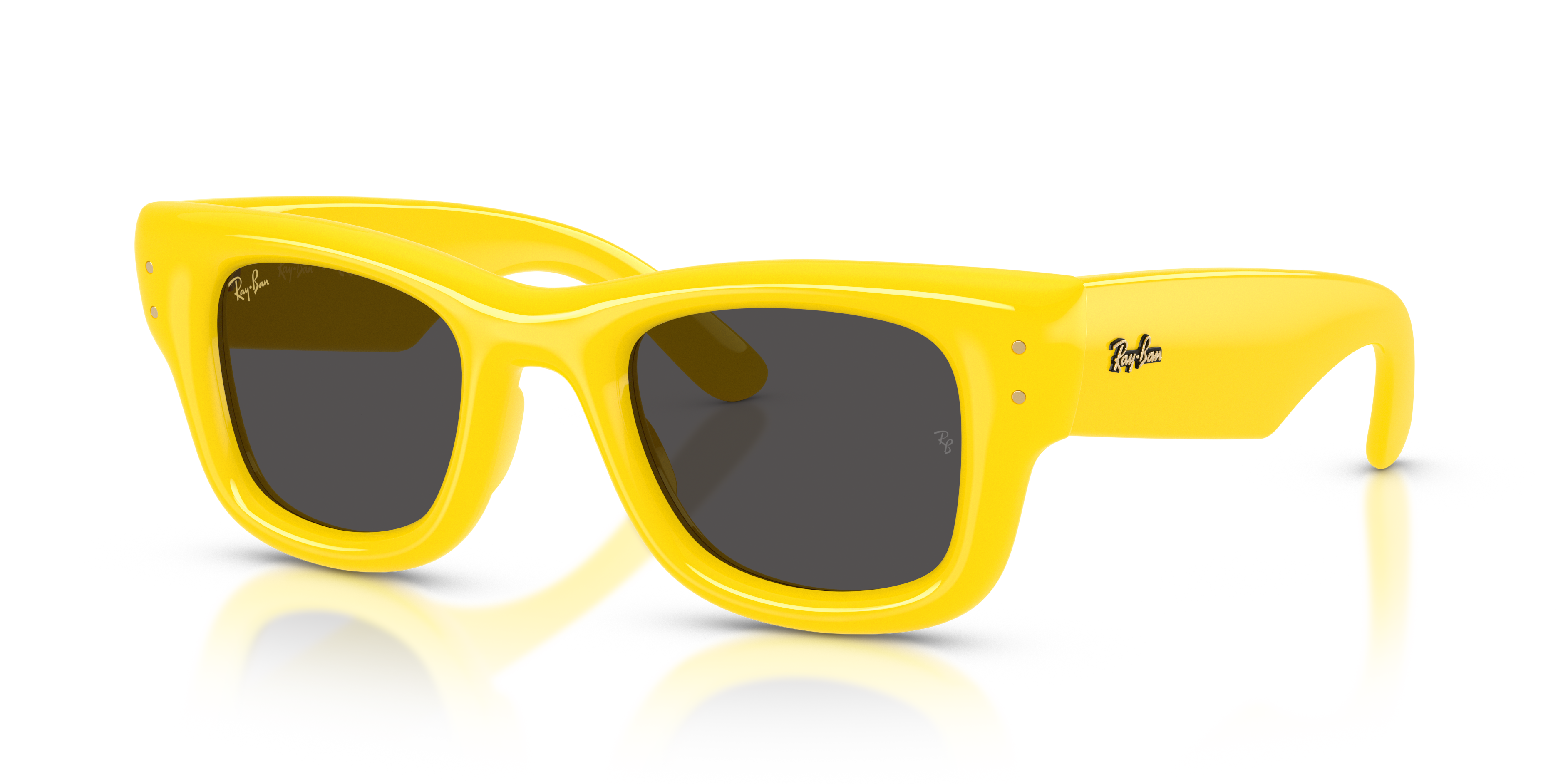 Wayfarer Puffer Sunglasses in Yellow and Ultra Black - RB4940 | Ray-Ban® CA