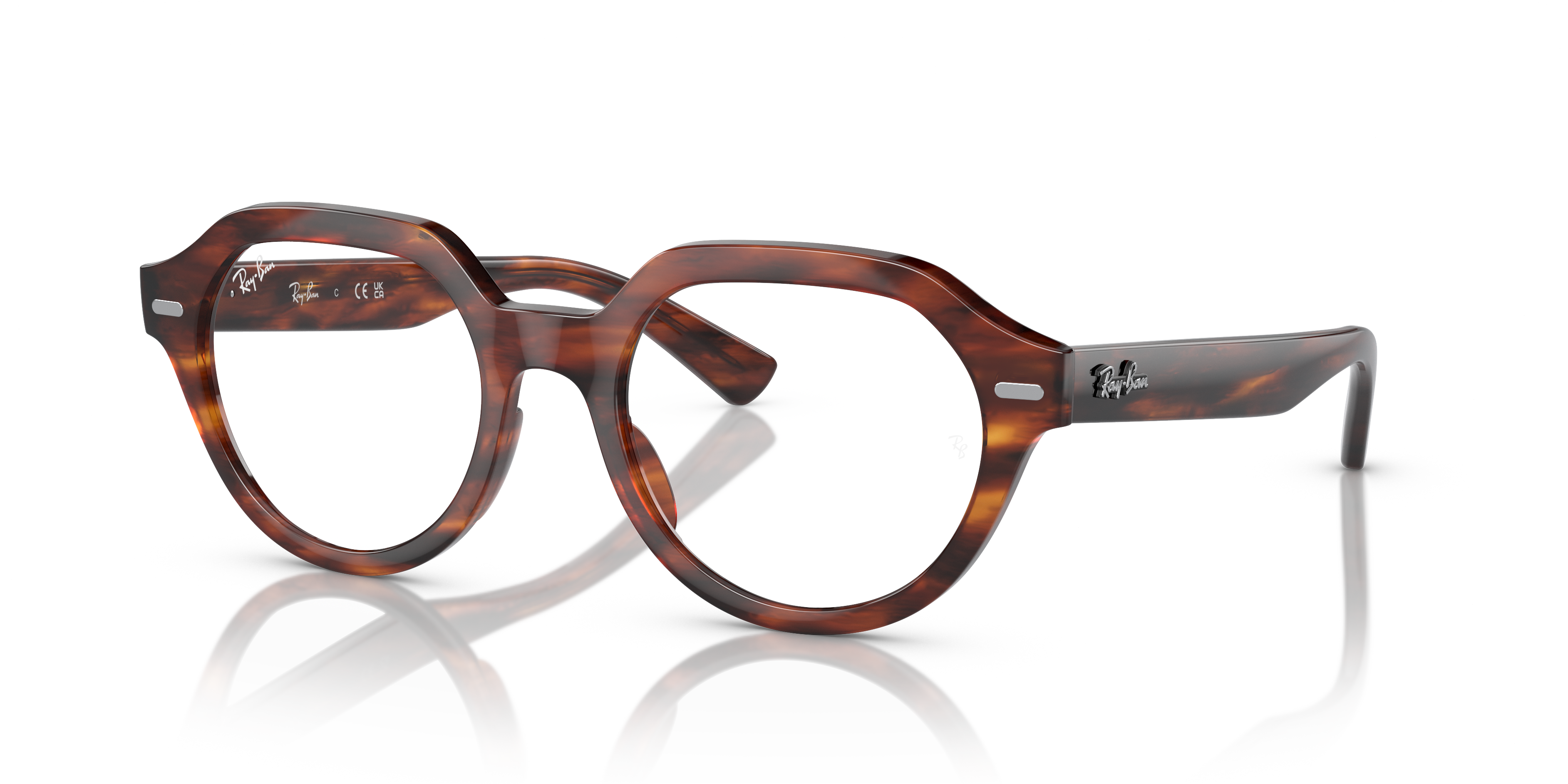 Gina Optics Eyeglasses with Striped Havana Frame - RB7214 | Ray-Ban® US