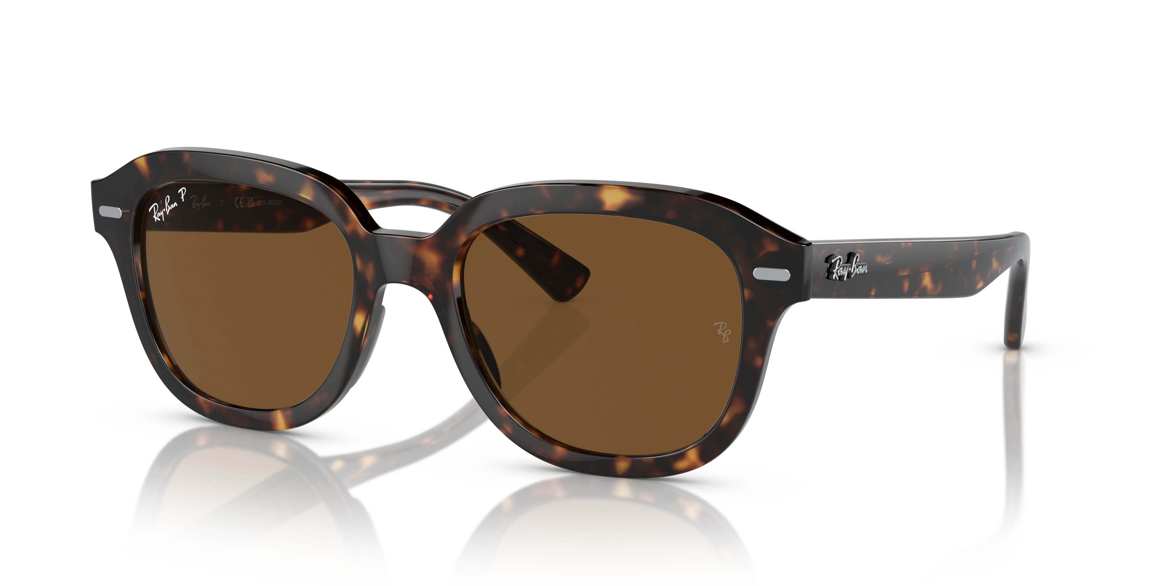 Erik Sunglasses in Polished Havana and Brown Polarized (51-20) - RB4398 ...