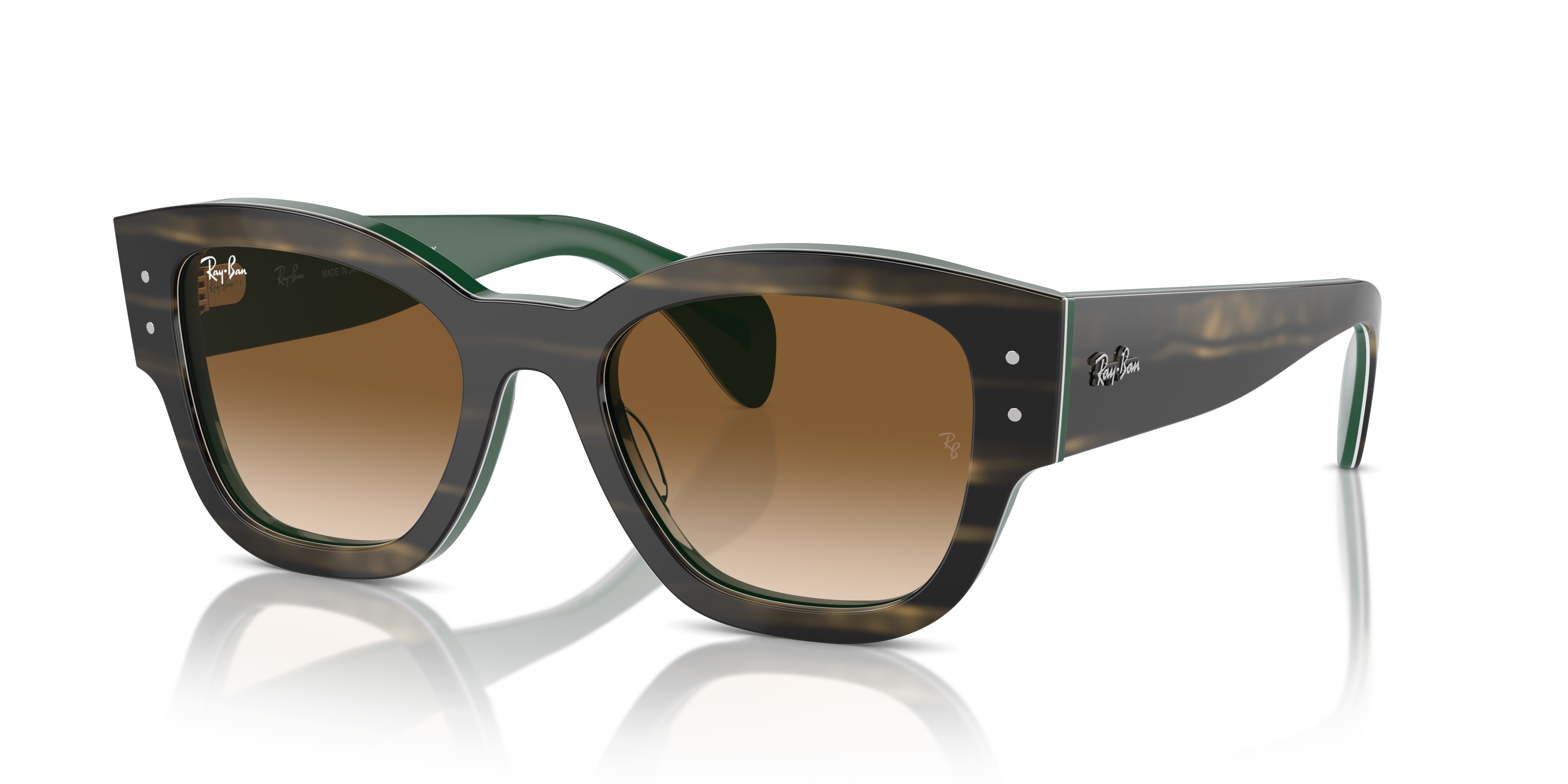 【レイバン公式ストア】 Ray-Ban® Jorge サングラス | Striped Green On Green X Clear ...