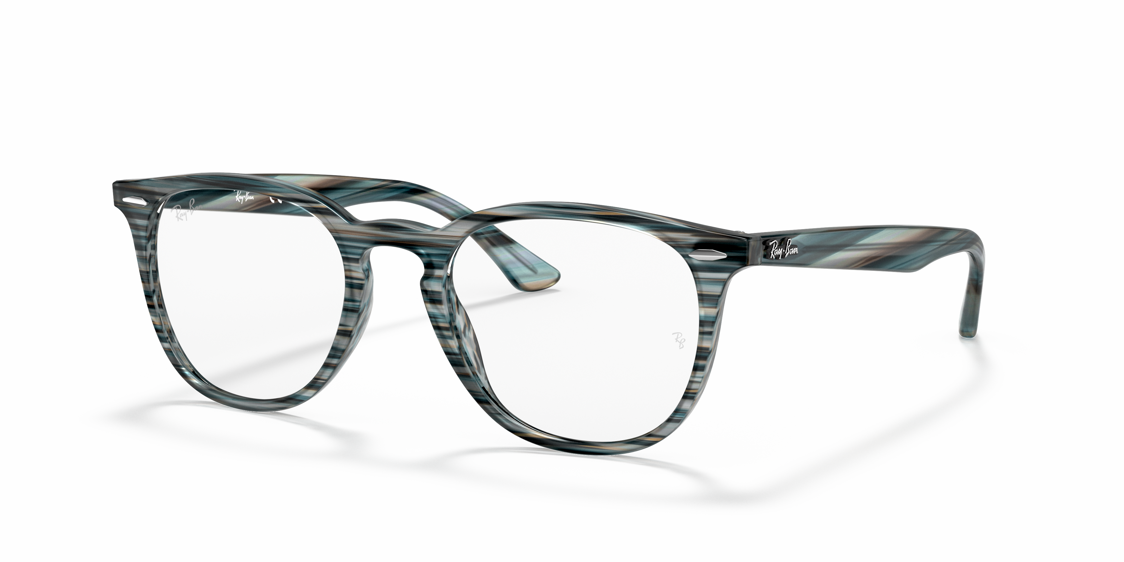 Rb7159 Optics Eyeglasses with Striped Blue Grey Frame - RB7159 | Ray ...