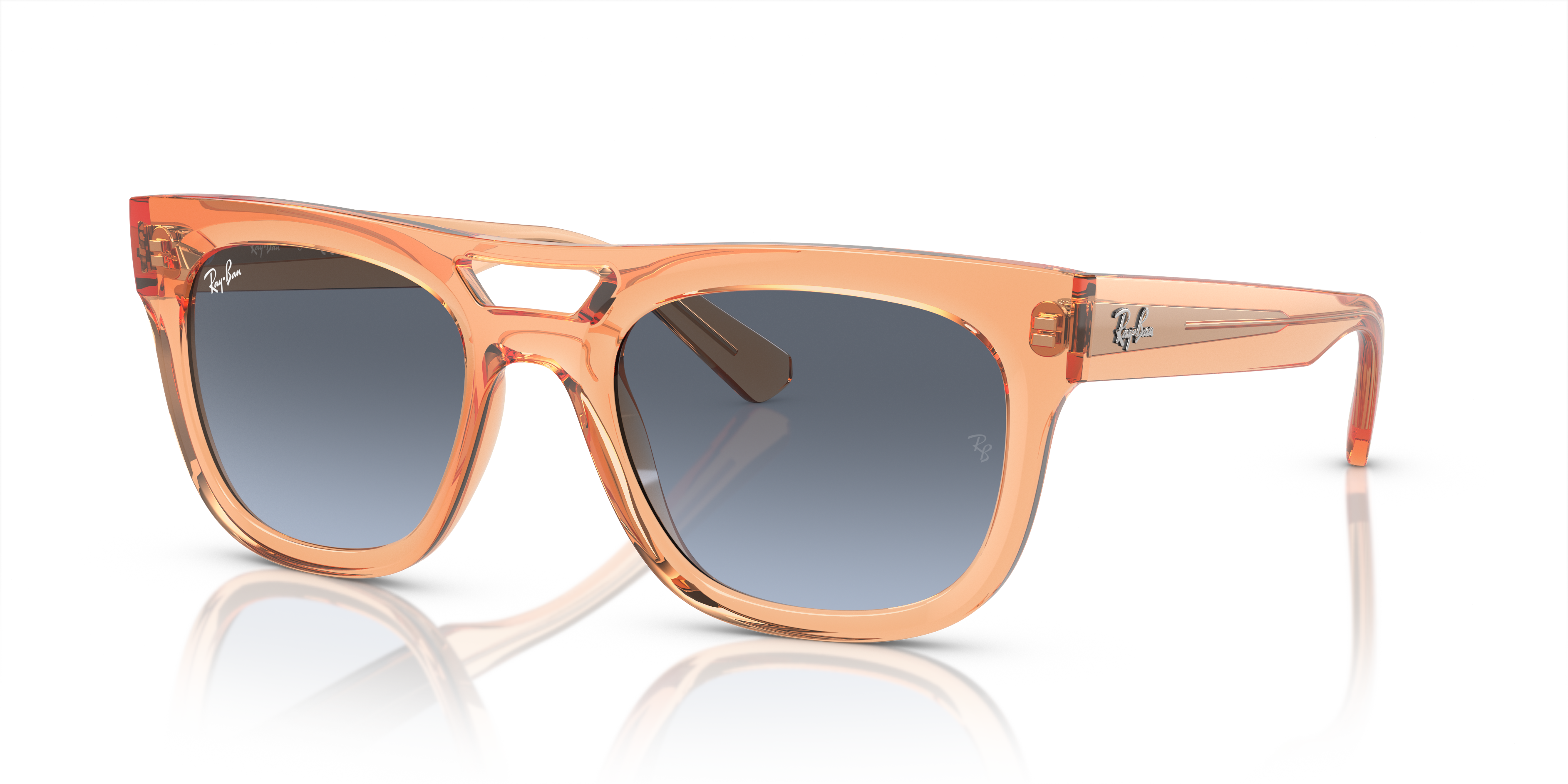 Phil Bio-based Sunglasses in Transparent Orange and Blue/Grey - RB4426 ...